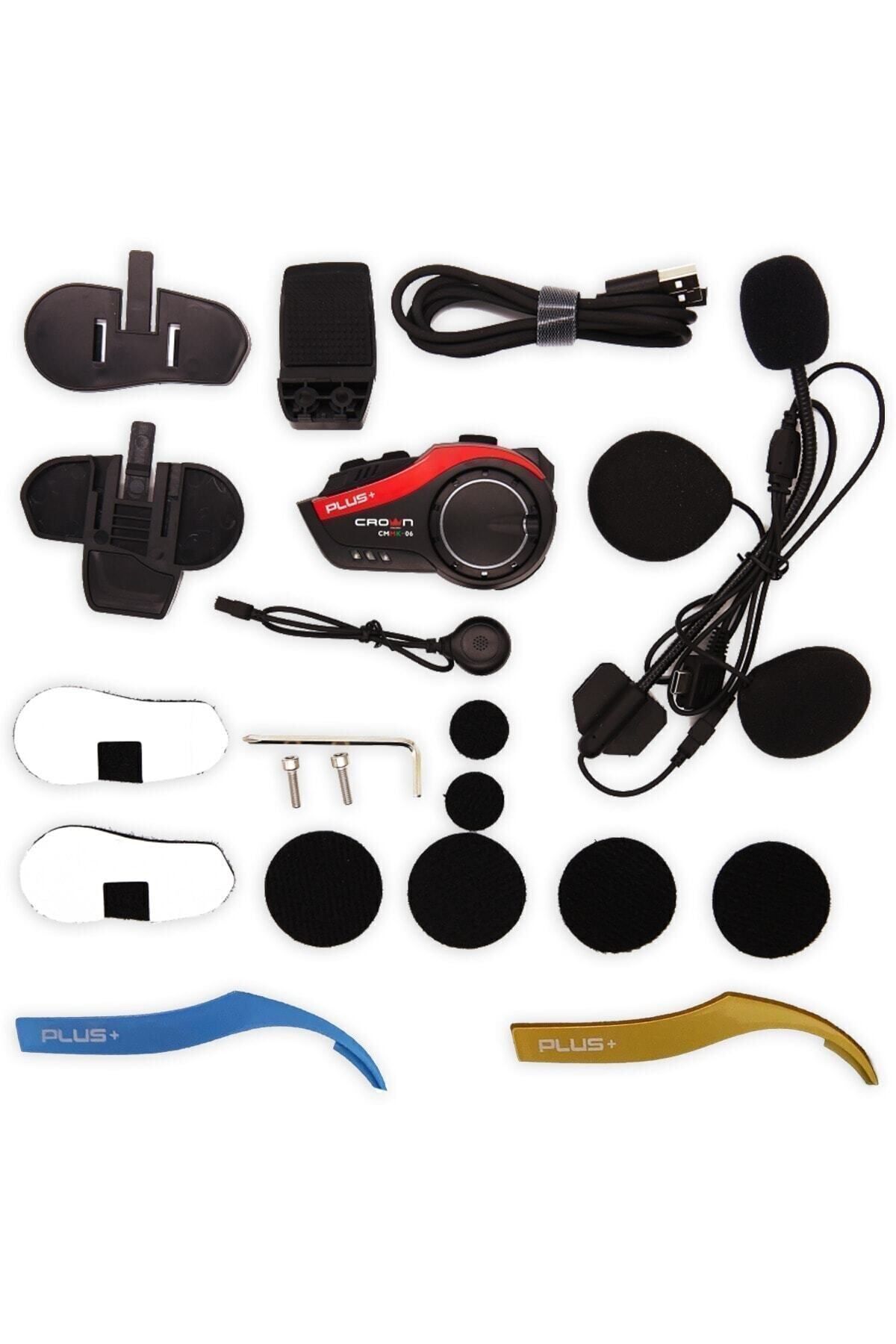 Crown Micro 6 Kişilik Motosiklet Kask Bluetooth Intercom Seti Kask Interkom Cmmk-06 Plus Fiyatı ...