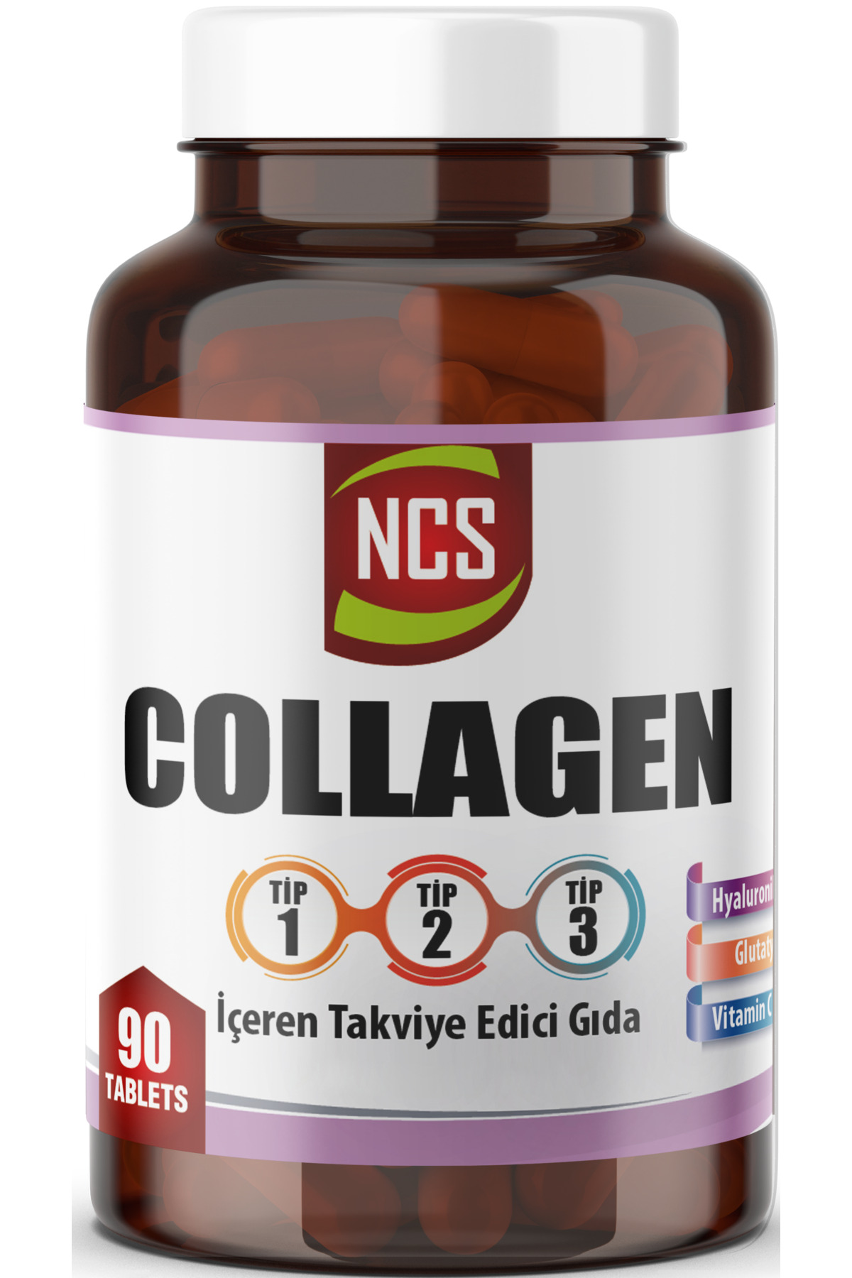 Ncs Collagen (KOLAJEN) (TİP) 1-2-3 Hyaluronic Acid 3 X 90 Tablet C & E ...