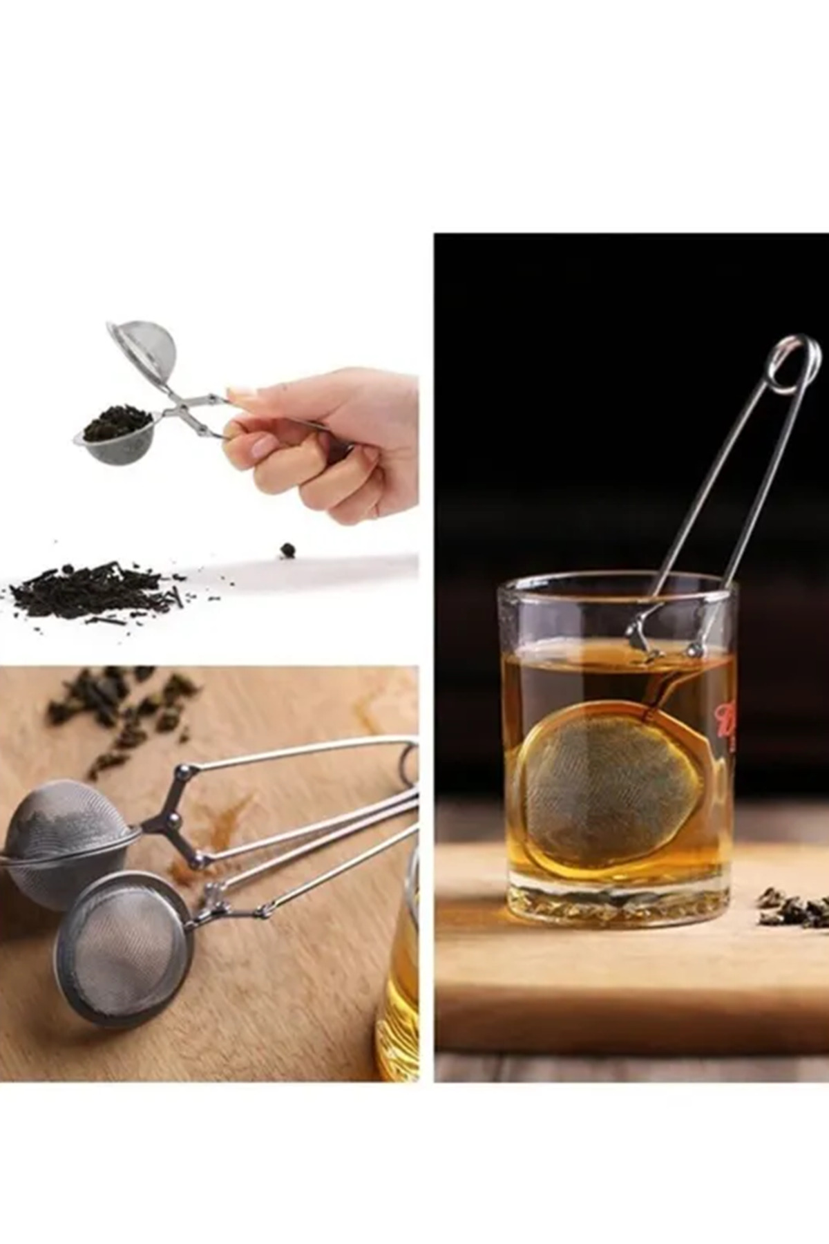 rafiel Paslanmaz Çelik Mandallı Bitki Çayı Süzgeci /çay Kahve Demleme ...