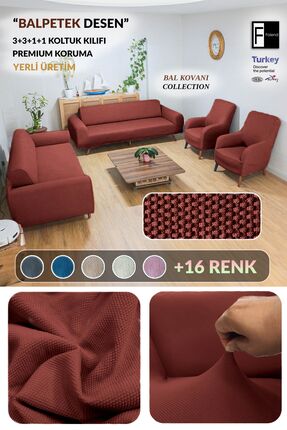 Şık Kiremit Rengi Koltuk Örtüsü 🛋️ - Konfor ve Estetik!