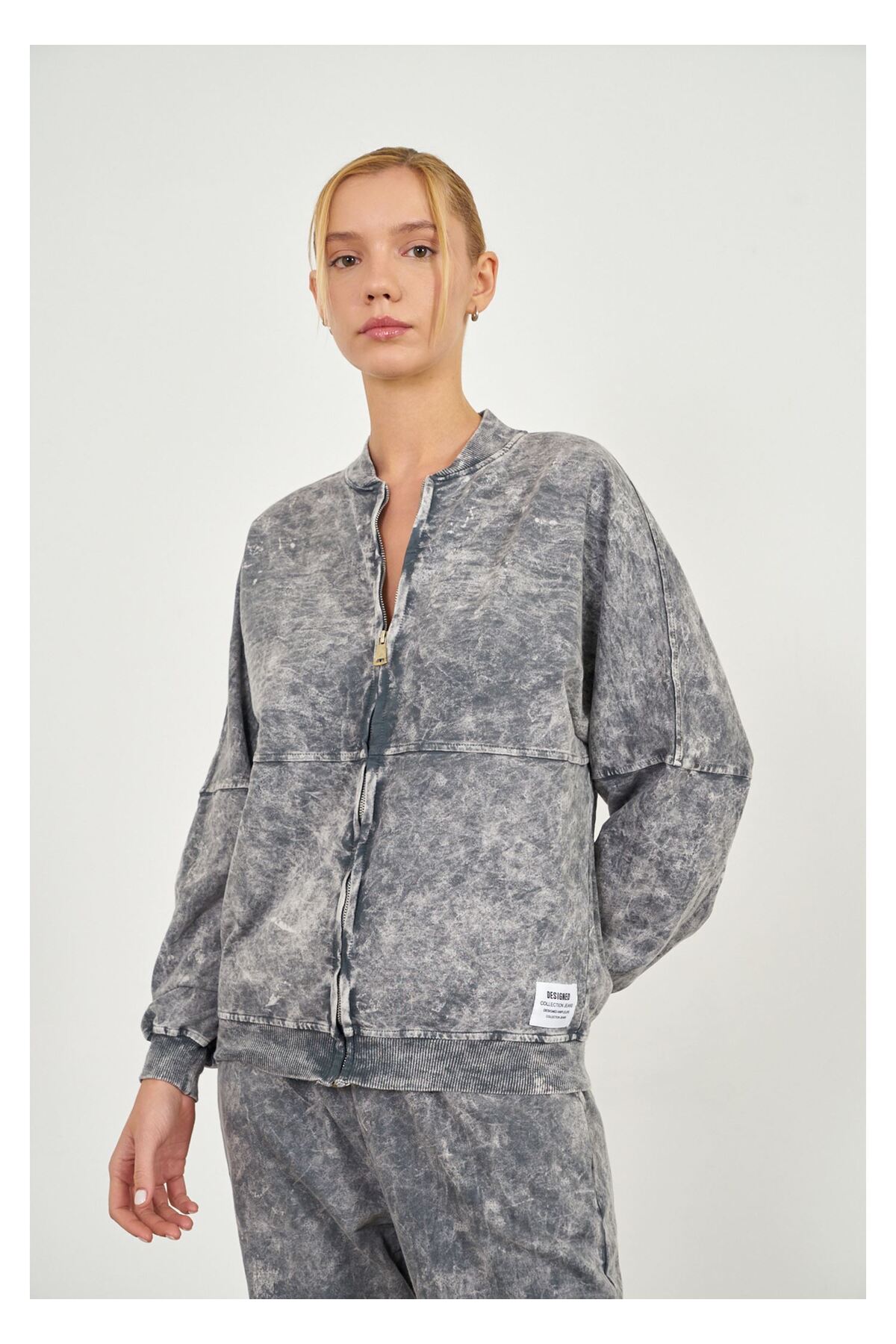 Tiffany Tomato Soluk Efektli Fermuarlı Sweatshirt-Antrasit Fiyatı ...