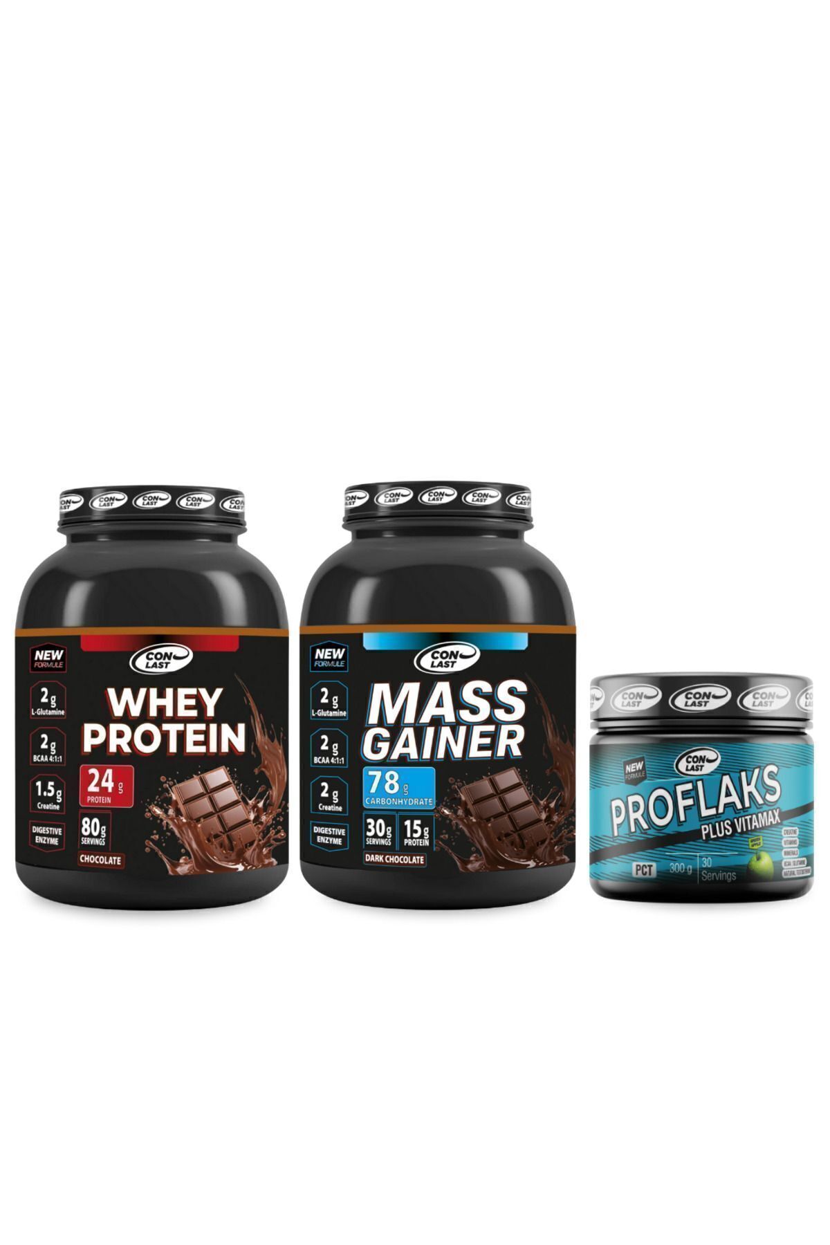 Conlast Fitness Max Paketi Mass Gainer Plus Vitamax 3000 G Whey Protein 2000 G Proflaks Plus ...