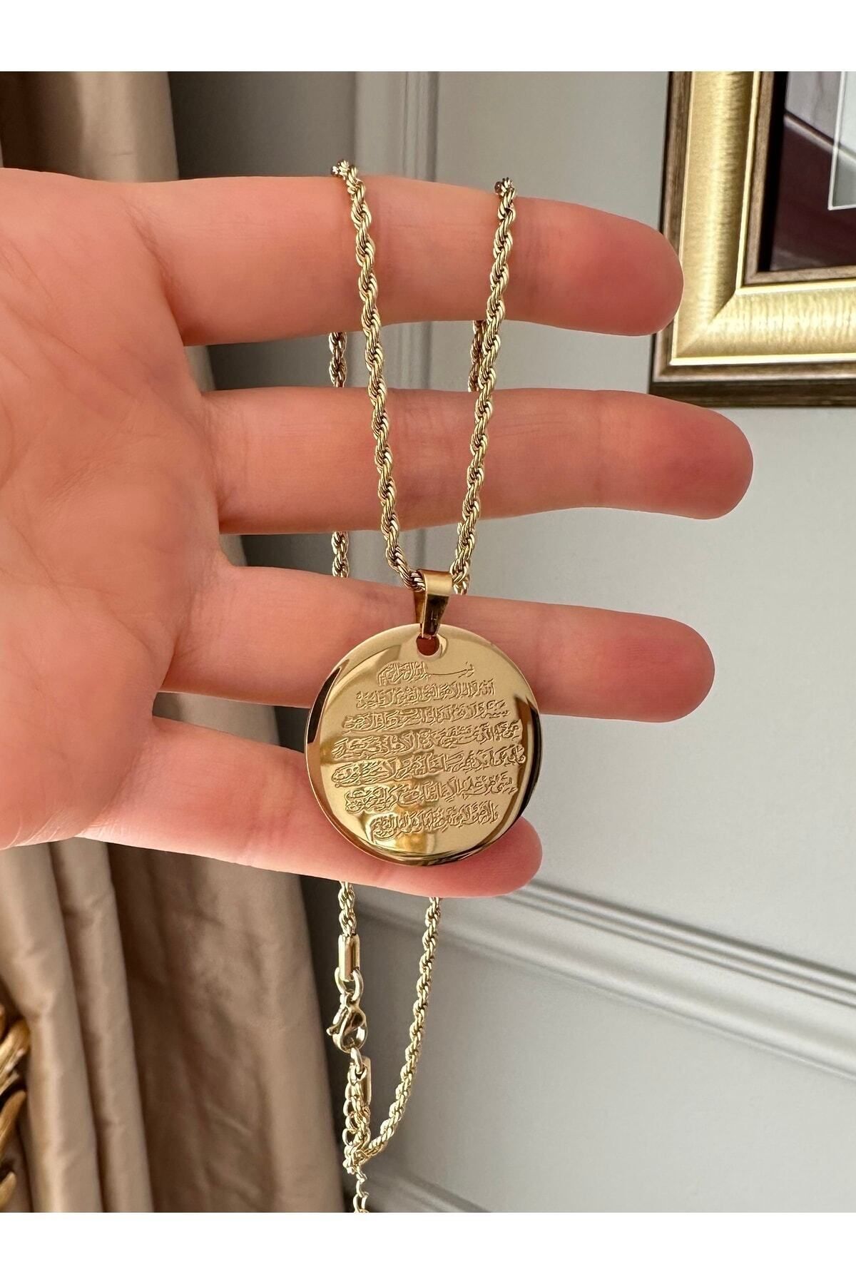emy by emel luxury silver jewelry Çelik Burgu Zincirli Ayetel Kürsi ...