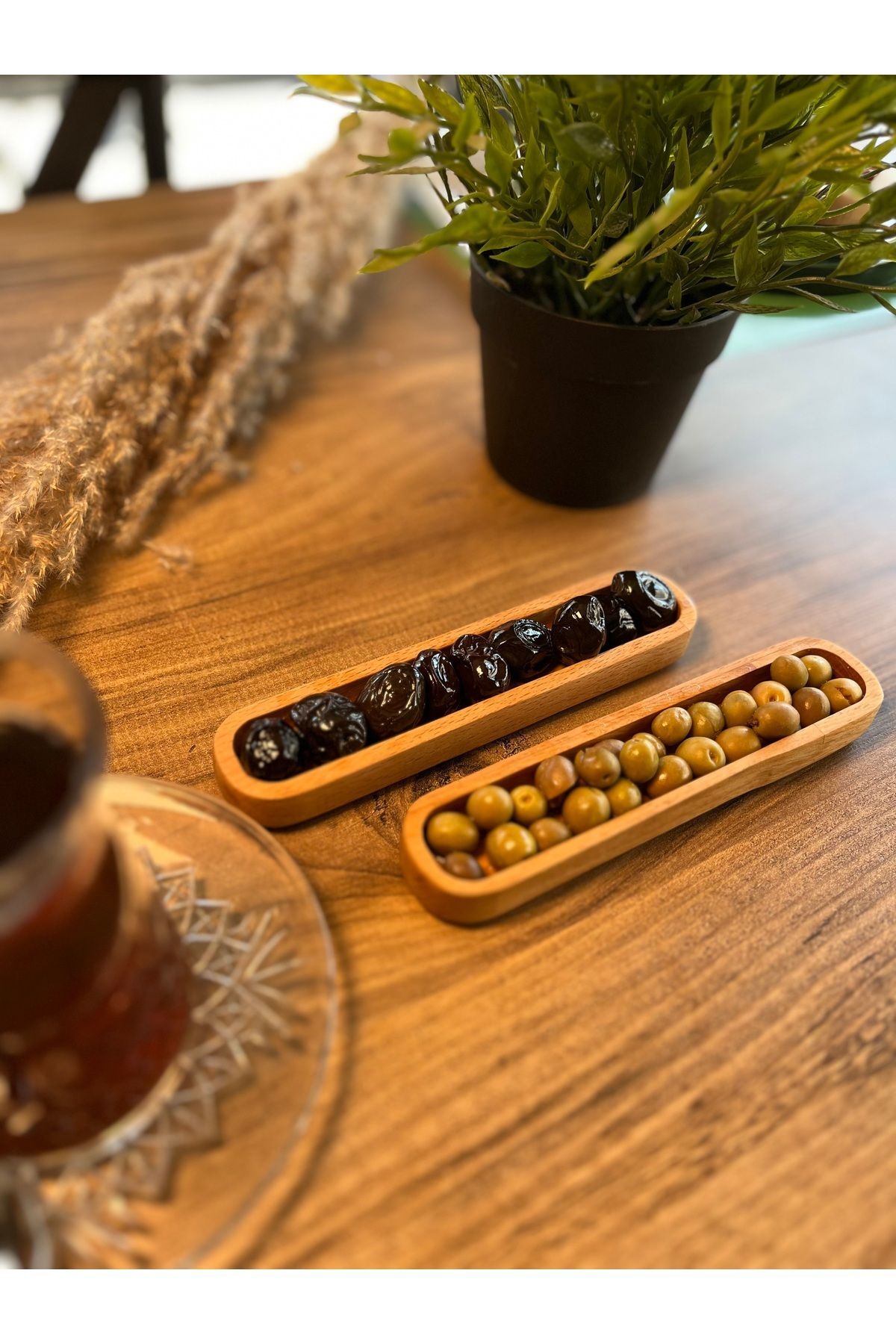 Divan Comfort Ahşap 2’li zeytinlik sunumluk Fiyatı, Yorumları - Trendyol