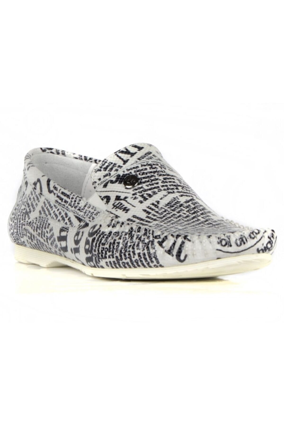 FootCourt Erkek Beyaz Hakiki Deri Casual Ayakkabı