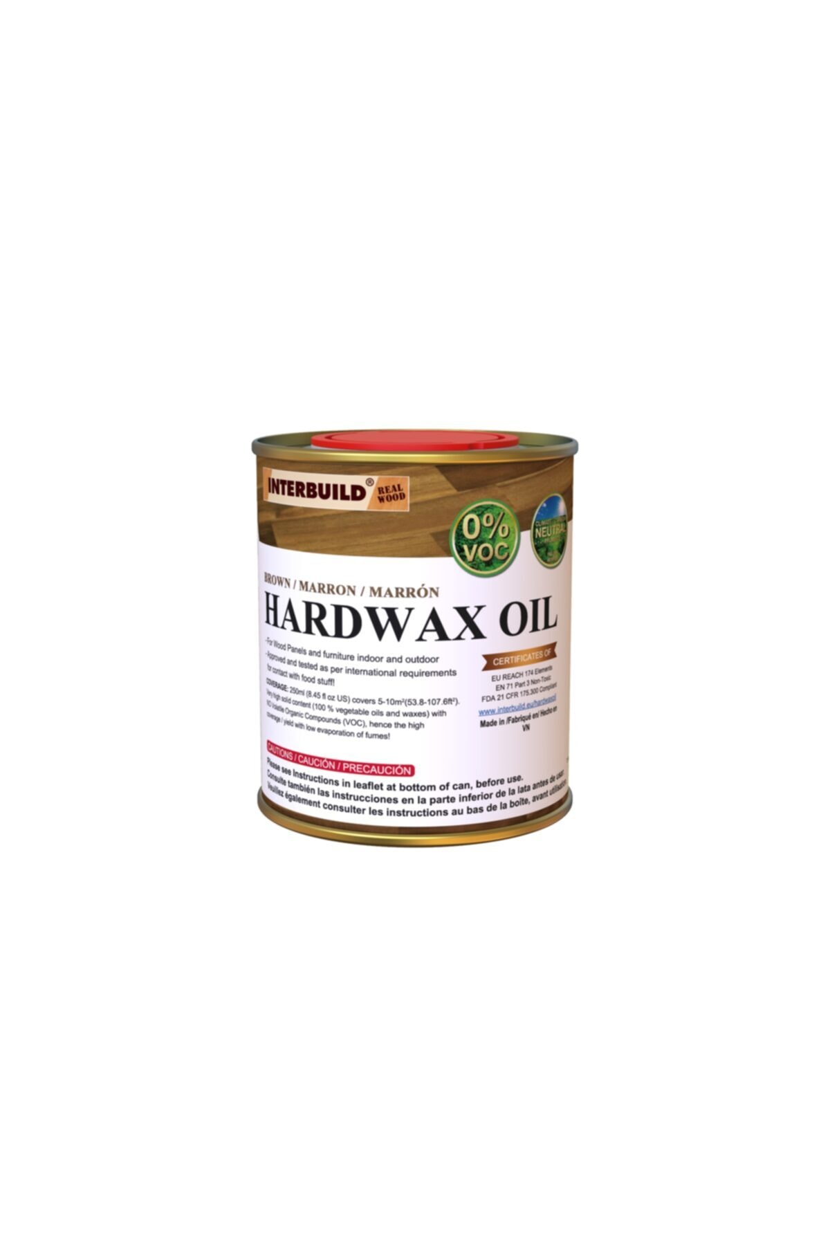 INTERBUILD REAL WOOD Interbuild Hardwax Oil (0%) Voc 250 Ml Mobilya Ve ...