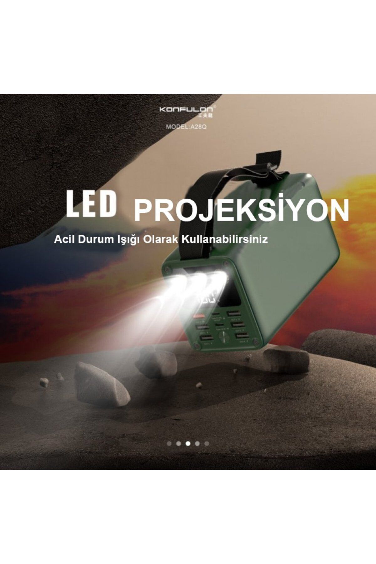 Peeq A28q 60.000 Mah Type-c Ve Usb Girişli Taşınabilir Fenerli Büyük ...