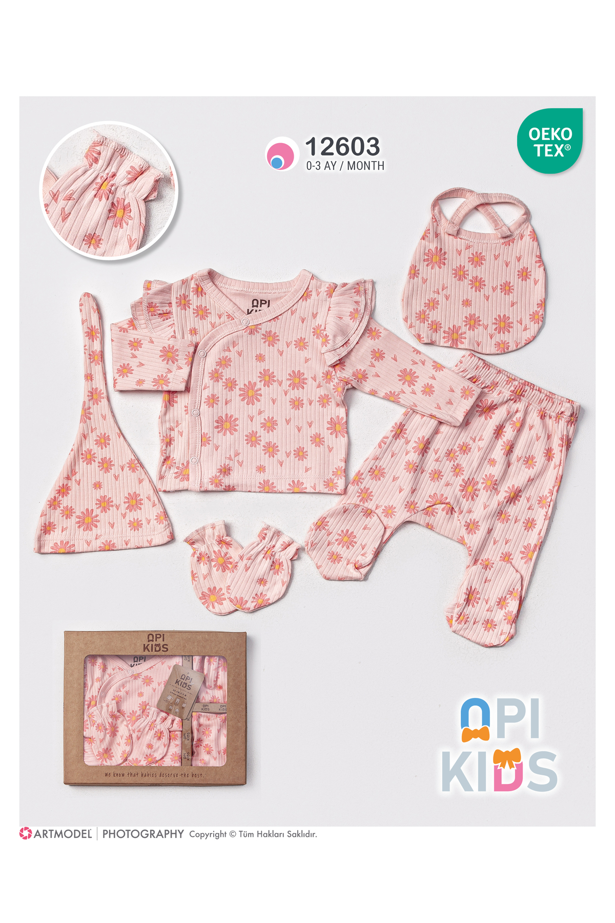 OPI KIDS Daisy Pattern 5'li Yenidoğan Hastane Çıkışı Seti(KUTULU ...