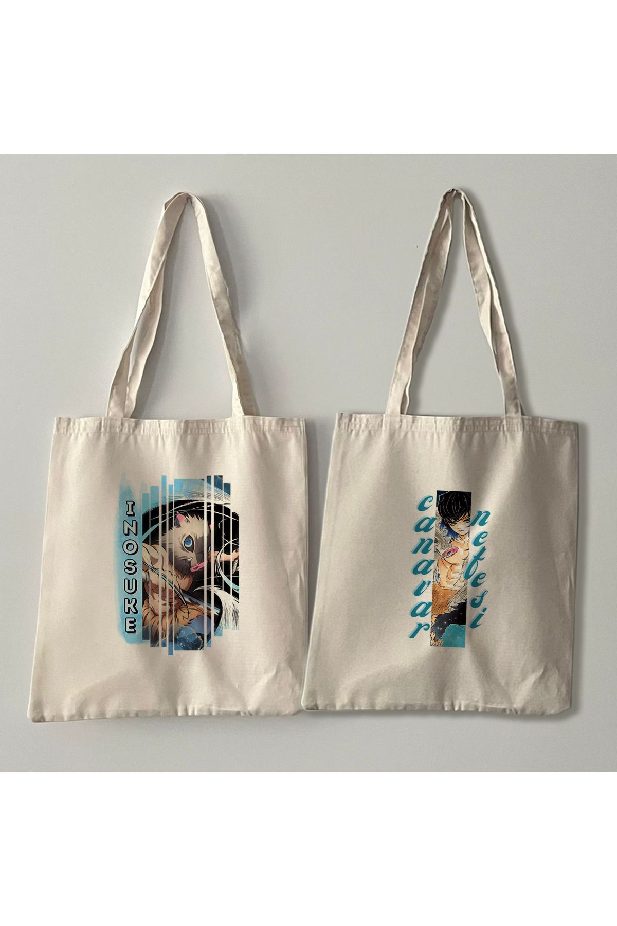Kupabaskıcısı Demon Slayer Inosuke Kimetsu No Yaiba Shoulder and Tote ...