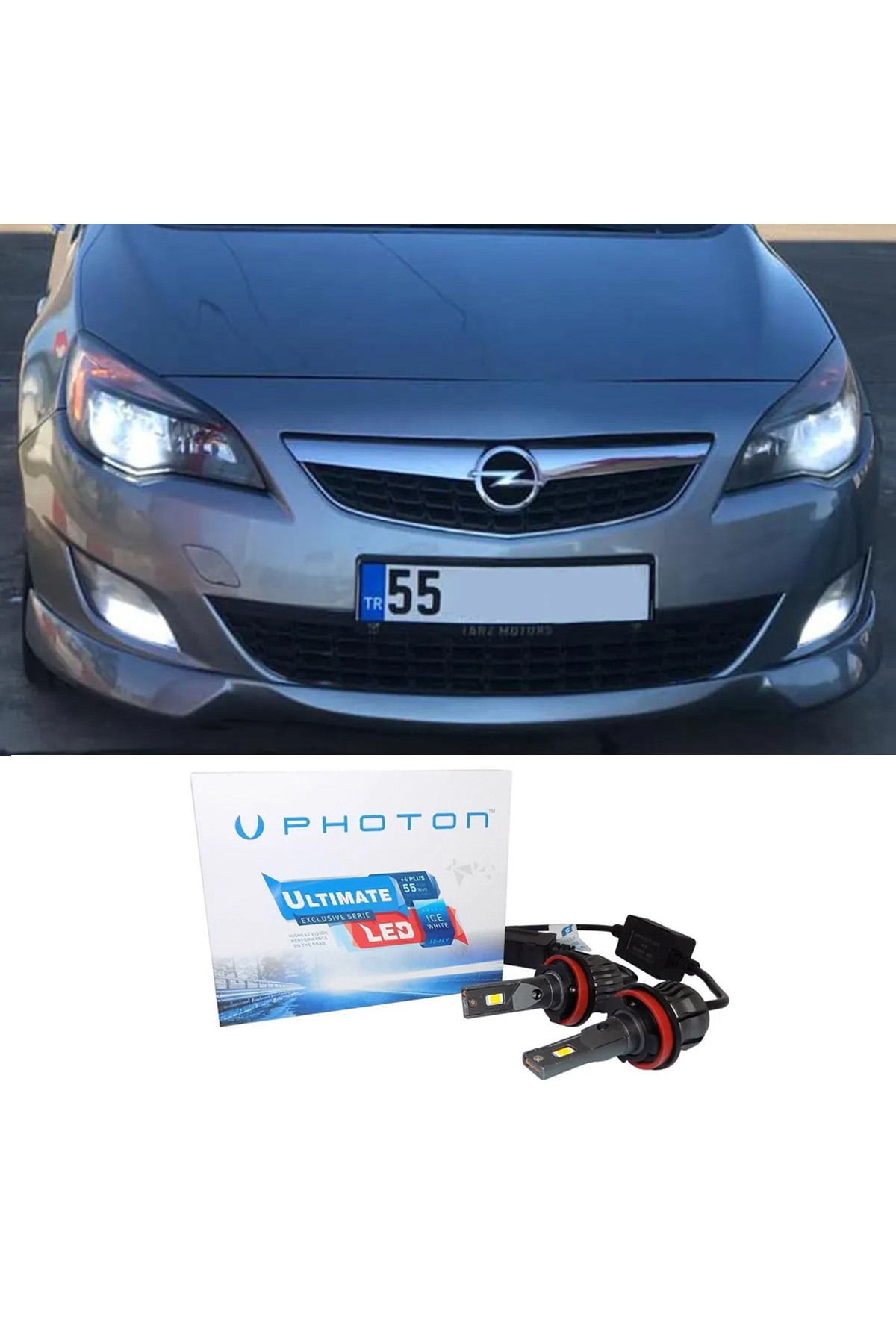 Photon Opel Astra J Led Xenon Sis Far Ampulü H11 Ultimate 9500 Lumens ...