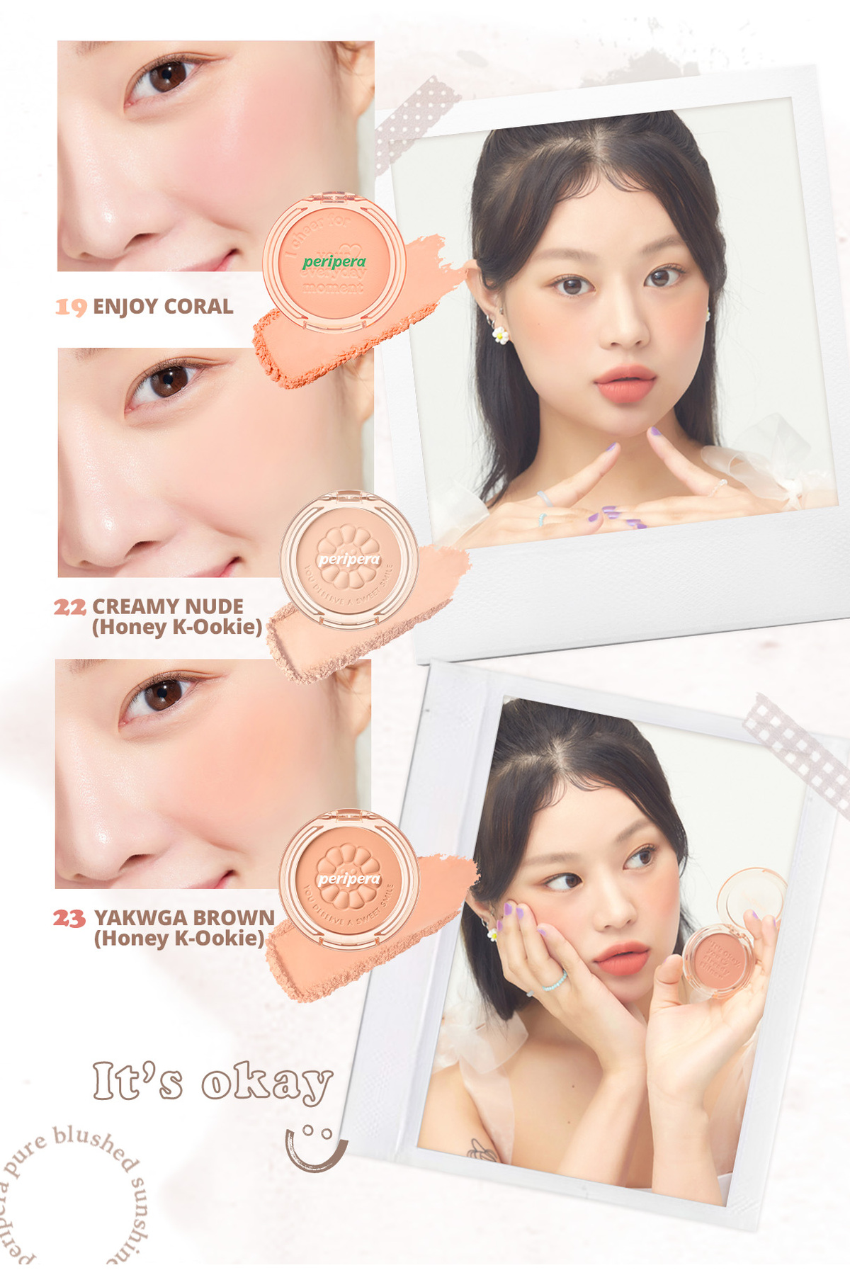 PERIPERA Pastel Tonlarda Sebum Dengeleyici Toz Allık Peripera Pure ...