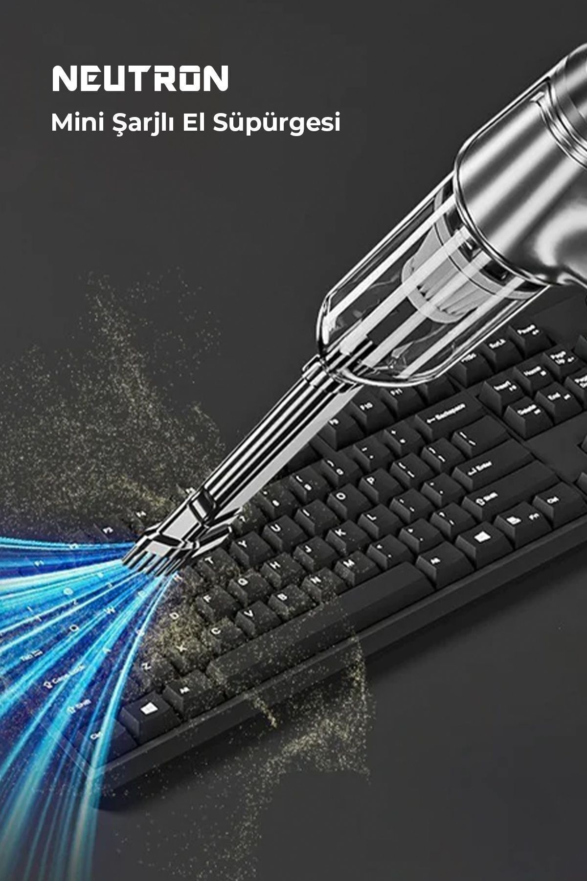 NEUTRON Mini Şarjlı El Süpürgesi Şarjlı Süpürge Araç İçi Süpürge Siyah ...