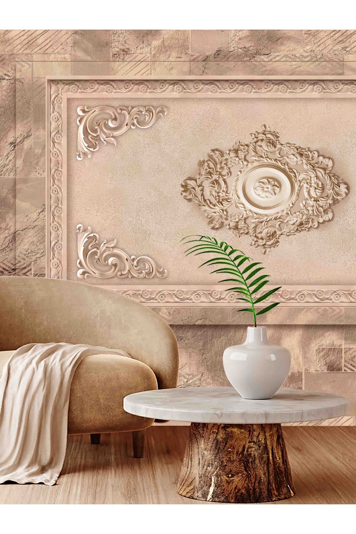 dreamwall Duvar Kağıdı 3 Boyutlu Eskitme Taş Duvar Desenli Silinebilir Tekstil Duvar Kağıdı ...