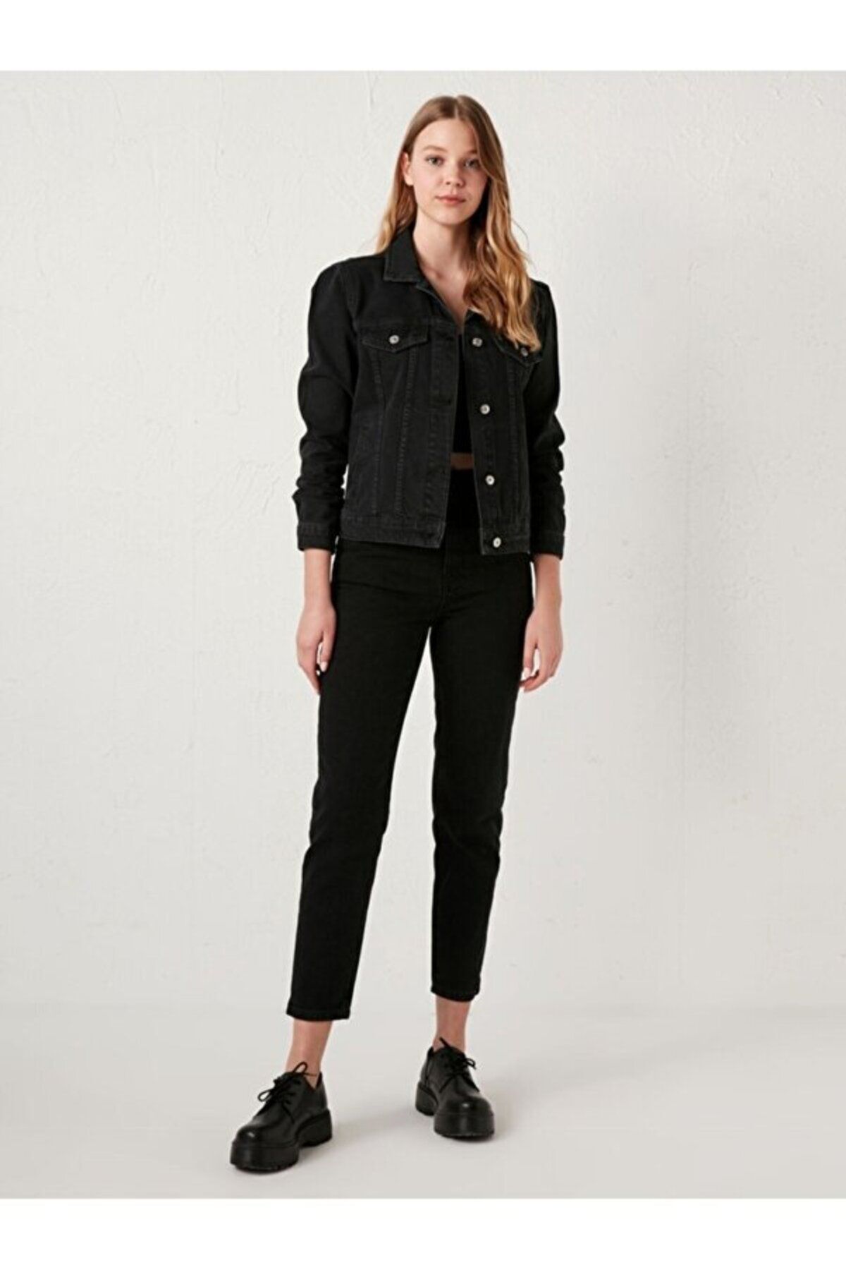 dressmix Leo Max Lara Mom Siyah Rahat Kesim Comfort Yüksek Bel Jean ...