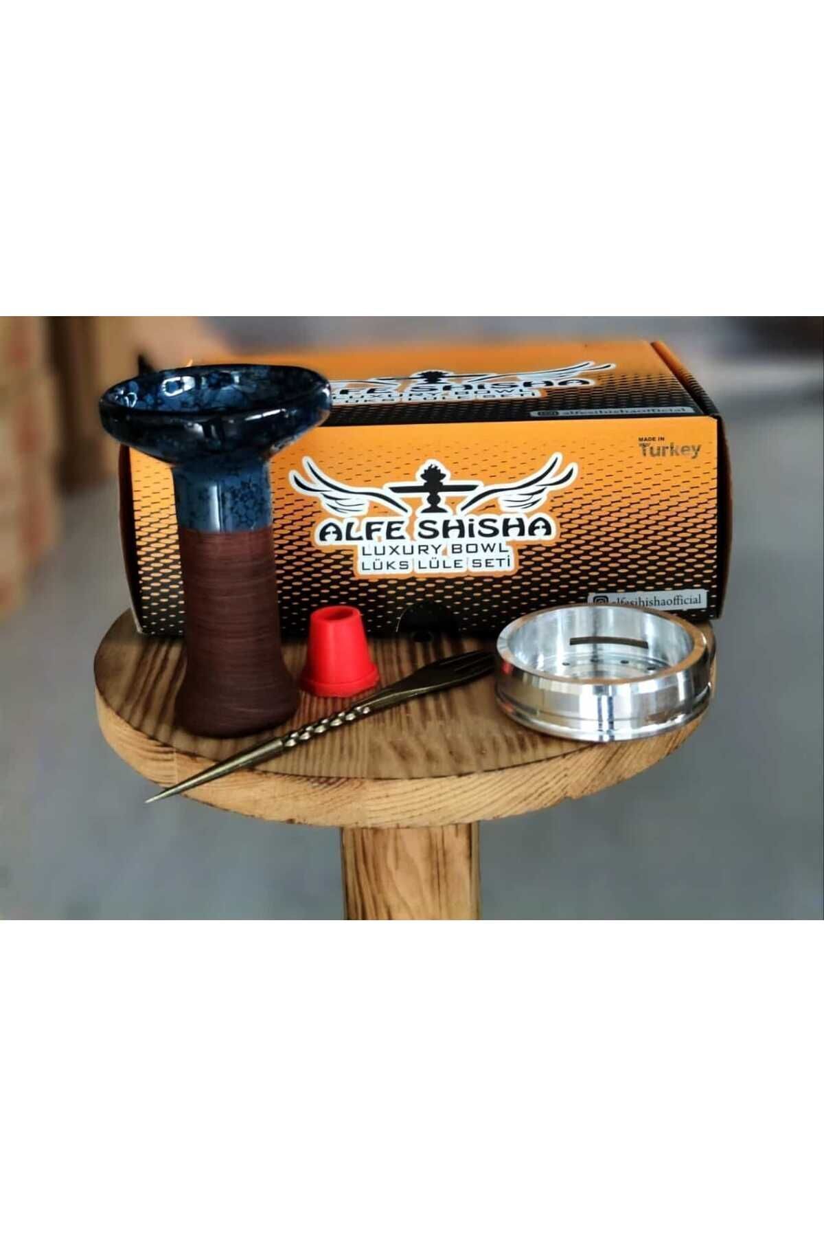 ALFE SHİSHA Lüx Lüle Seti Özel İşlem Görmüş Lüle-Çatal-Conta-Alüminyum ...