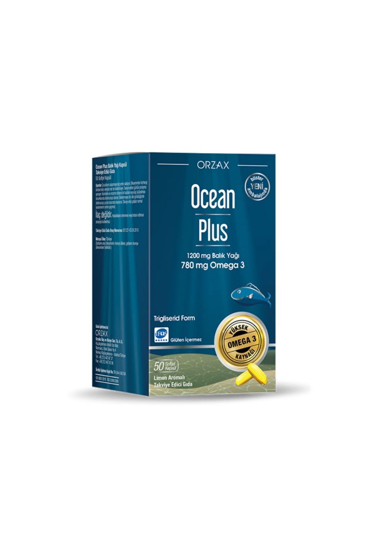 Orzax OCEAN PLUS 1200 MG 50 KAPSUL - Fiyatı, Yorumları