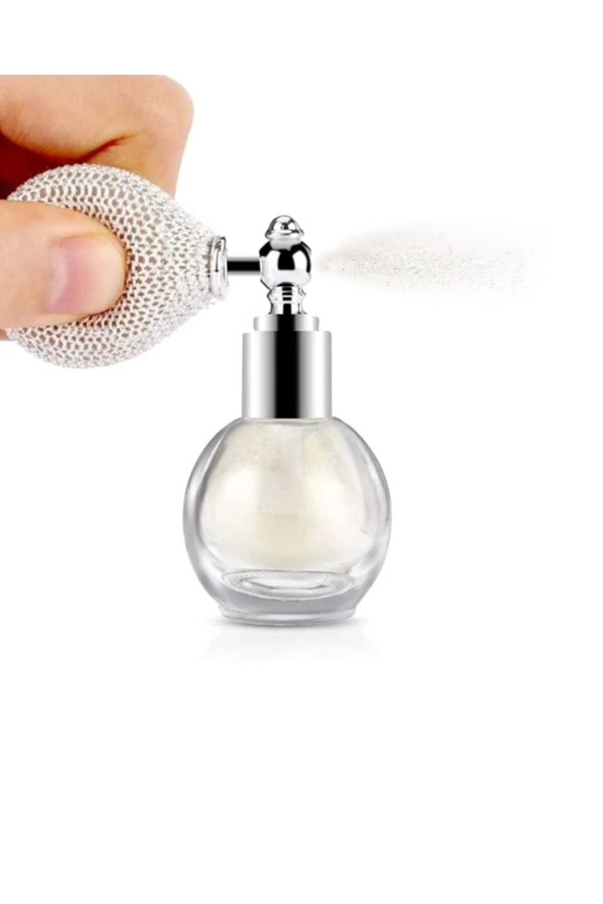 SEVRU Yüz Ve Vücut Simi Işıltılı Pudra Spray Basmalı Sprey Beyaz Renk ...