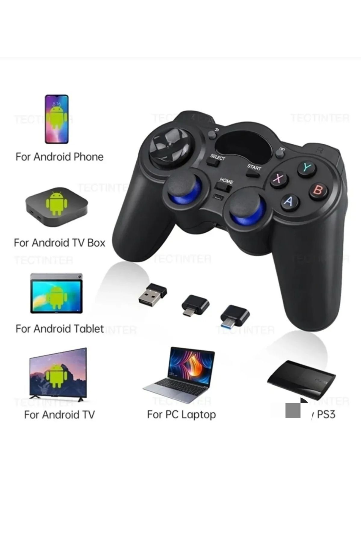 comse 2.4g Wireless Gamepad Kablosuz Oyun Kolu Otg Pc Ps3 Tv Box ...