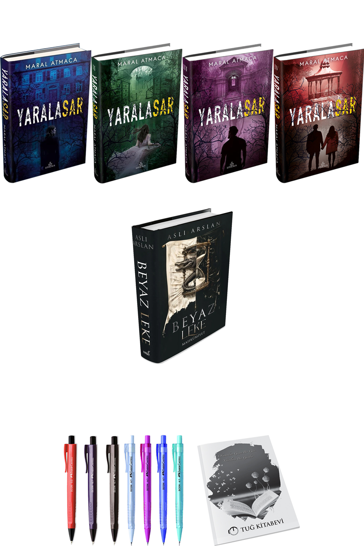 İndigo Kitap Yaralasar 4lü Set Ciltli ve Beyaz Leke Mahkumiyet Ciltli ...