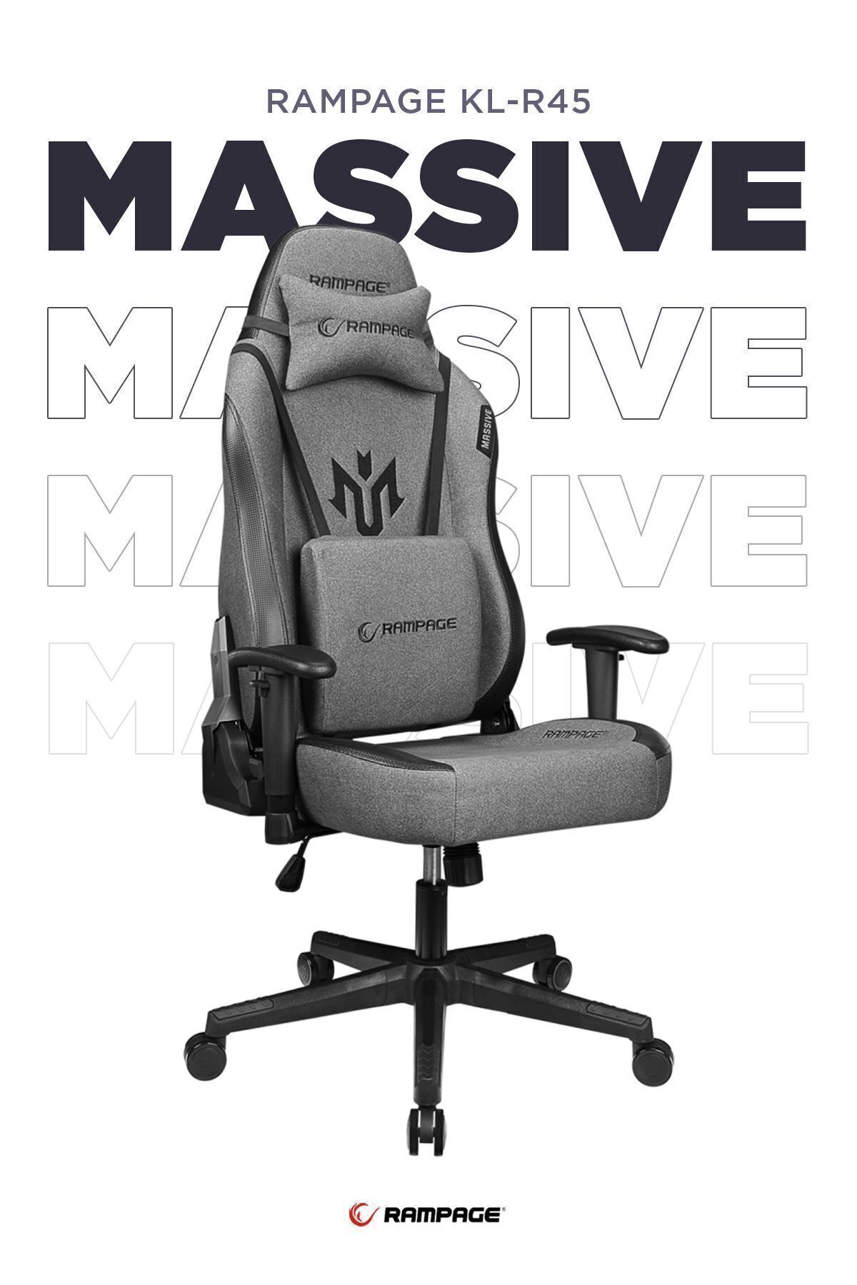 Rampage KL-R45 MASSIVE Gri Oyuncu Koltuğu Fiyatı, Yorumları - Trendyol