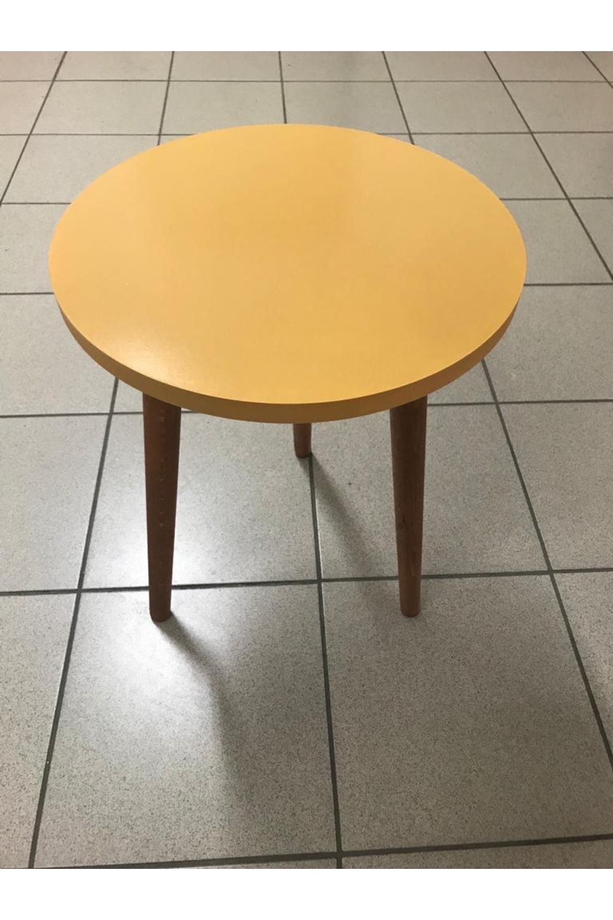 damila Yan Sehpa 18mm Kalınlığında 37cm Çap 1.sınıf Mdf Tabla Hardal ...