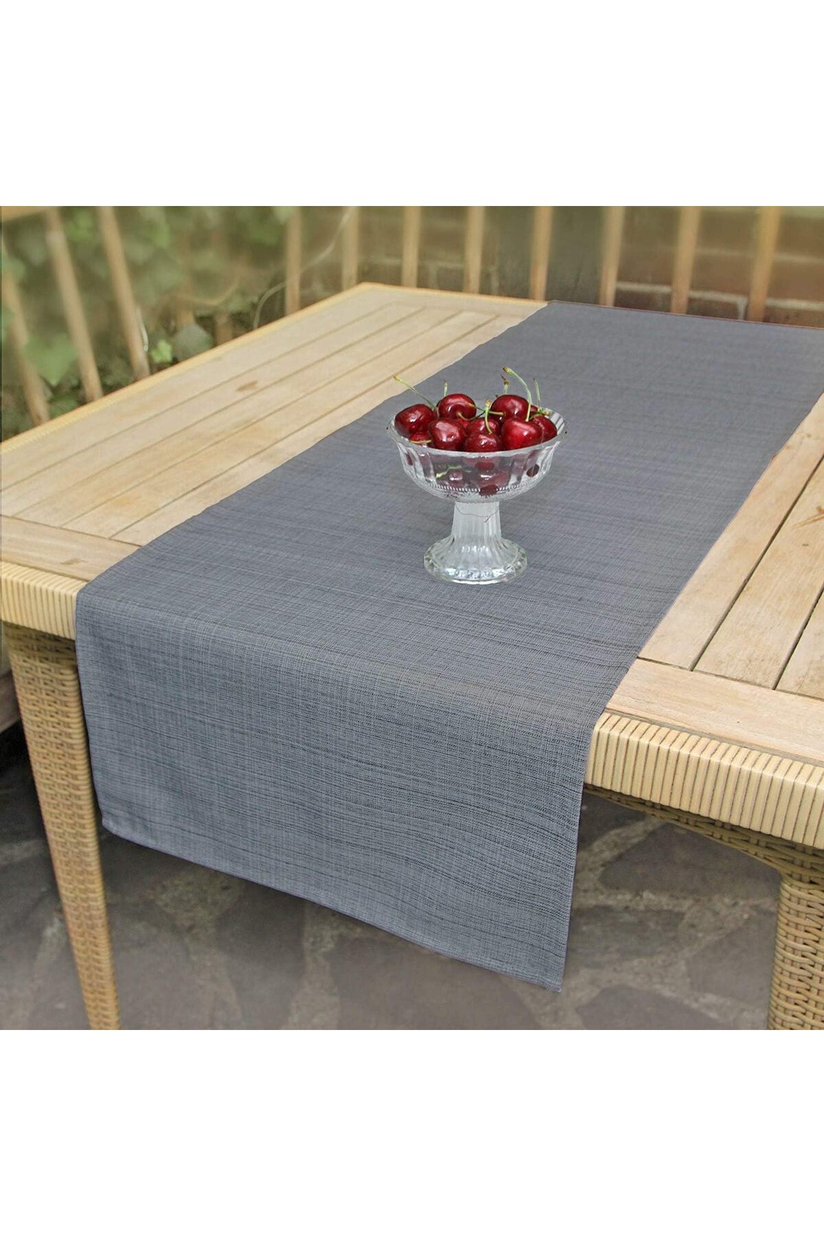 GREENDECOR Gri Runner Masa Örtüsü Masa Runner 1 Ad. Runner Dekoratif ...