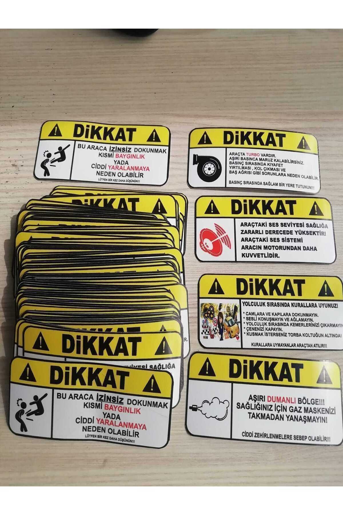 Genel Markalar Dikkat Sticker 5 Adet, Komik Dikkat Sticker, Araba ...