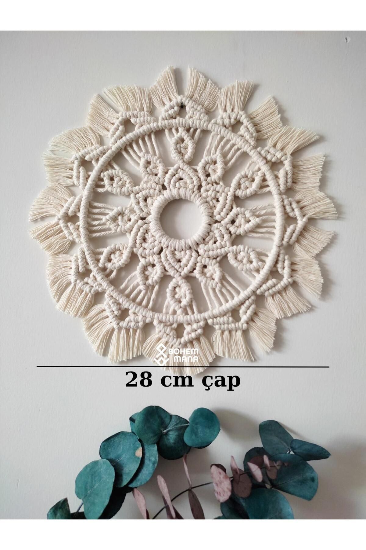 bohemmana Özel Tasarım Mandala Makrome Duvar Dekoru Ekru 28 Cm (ADET) Fiyatı, Yorumları - Trendyol