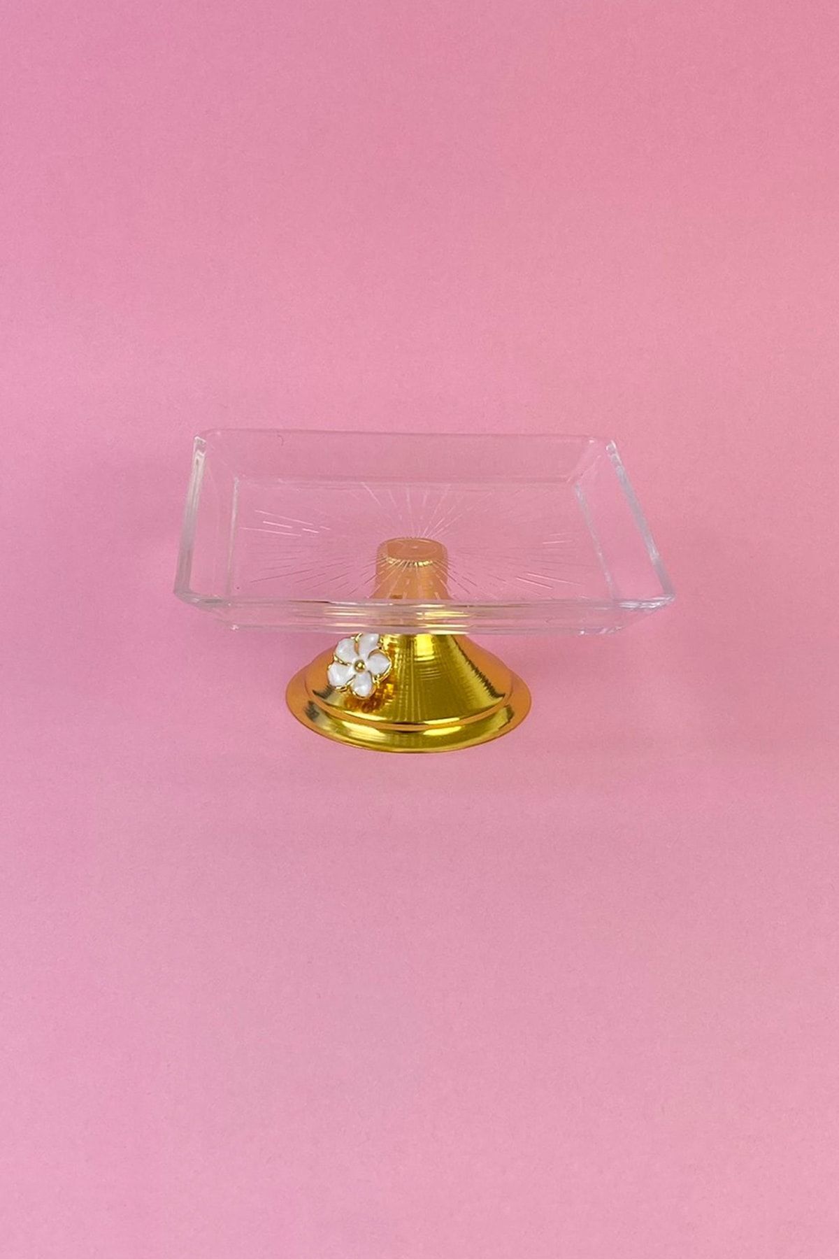 MAY HOME Gold Ayaklı Madlen Sunumluk Tabak & Tatlı Kurabiye Yemek ...