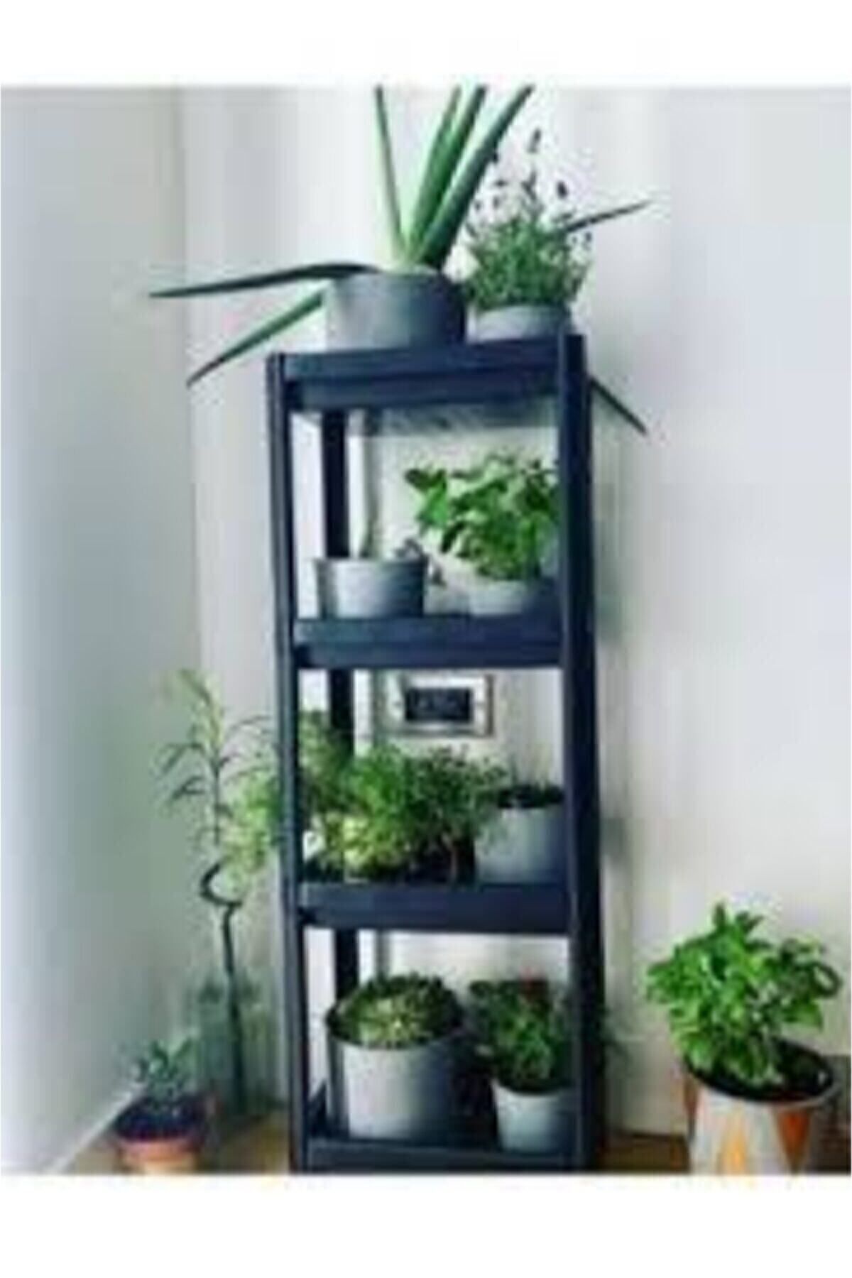Omaş Household Product Silks Shelf Unit Raf Ünitesi Siyah Renk 4 Katlı ...