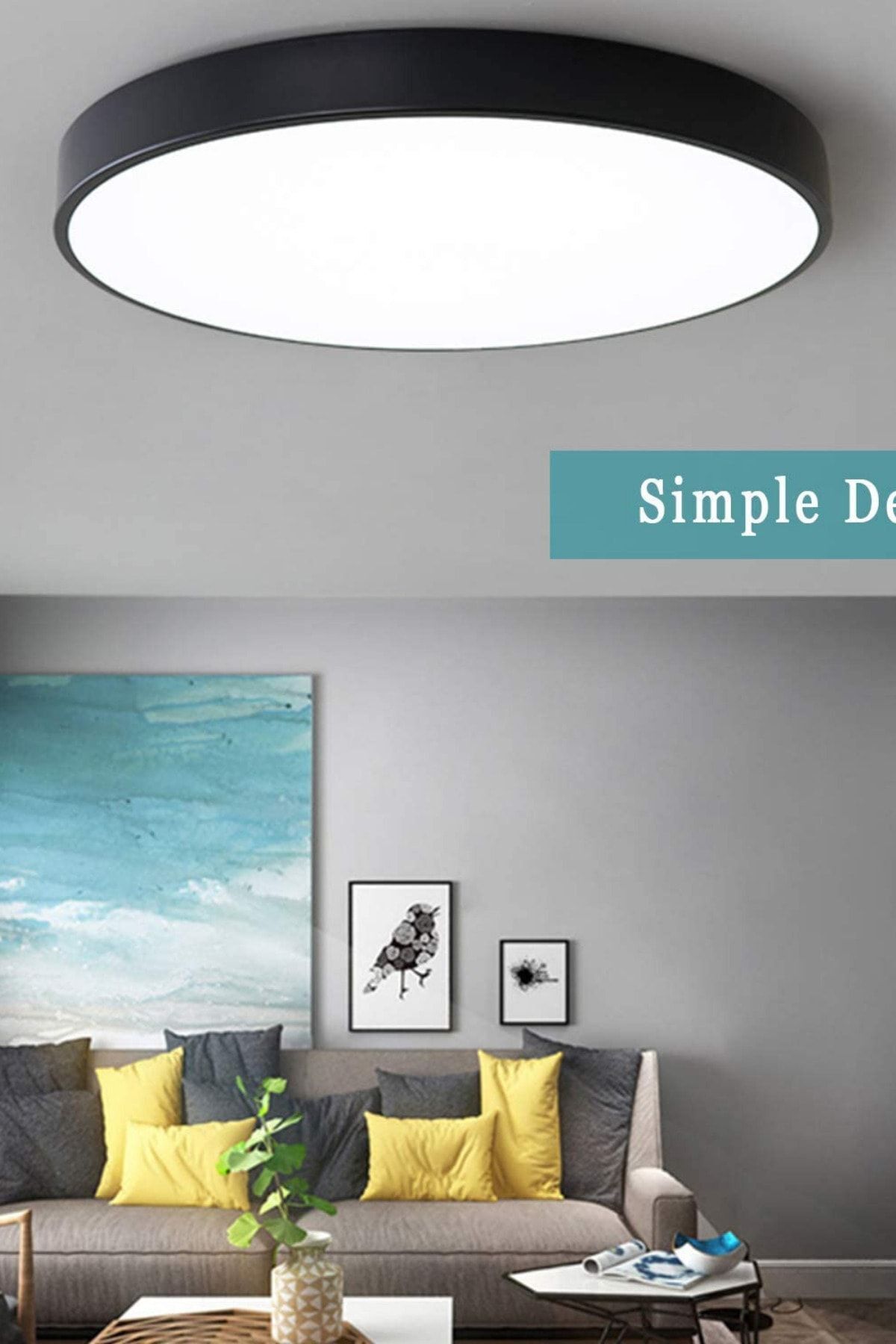 Ledmi Lighting Yuvarlak Kumandalı 3 Renk Aydınlatmalı Tavan Ofis ...