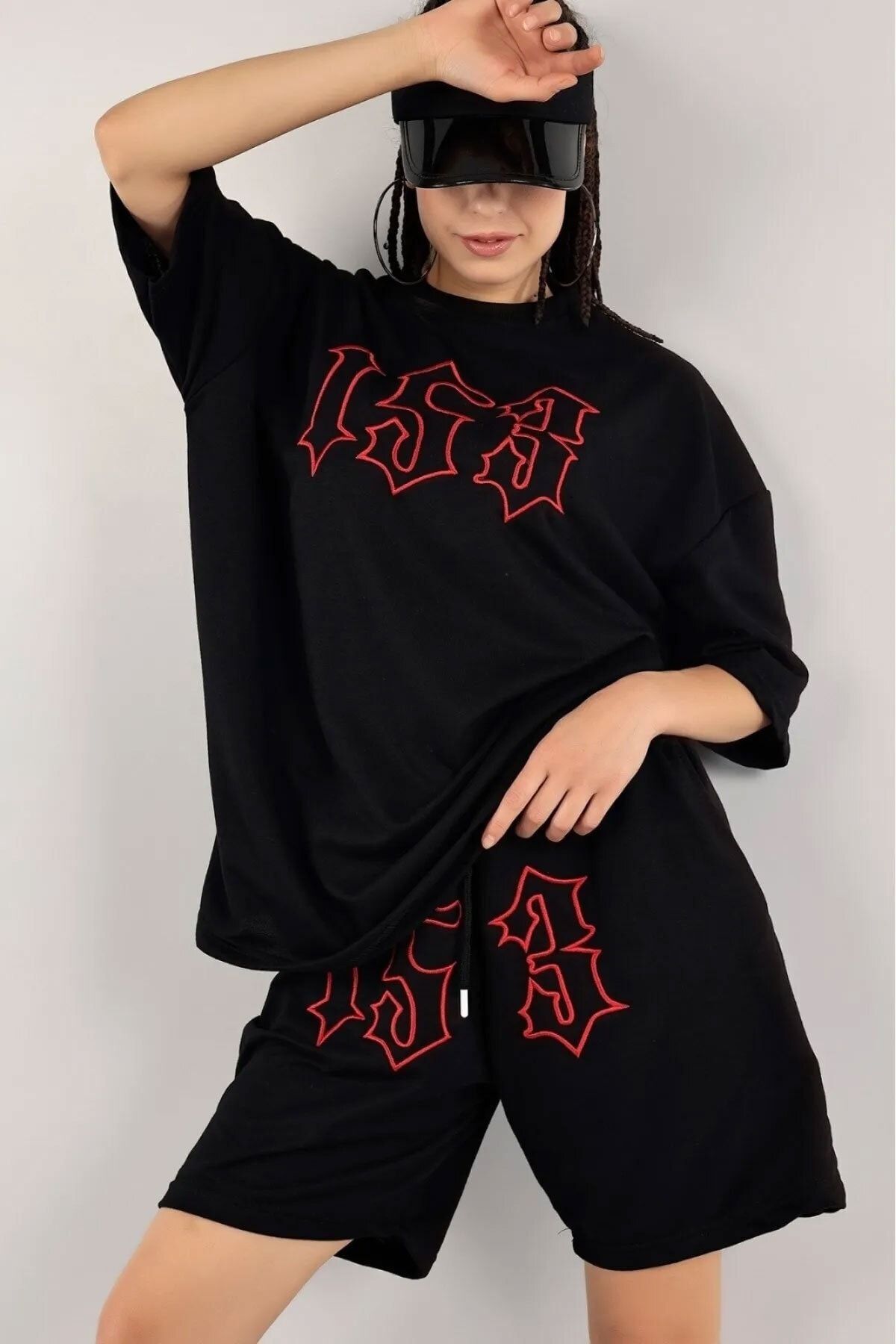 Rex Darius Unisex Oversize 153 Baskılı T-shirt Ve Şort Takım - Fiyatı ...