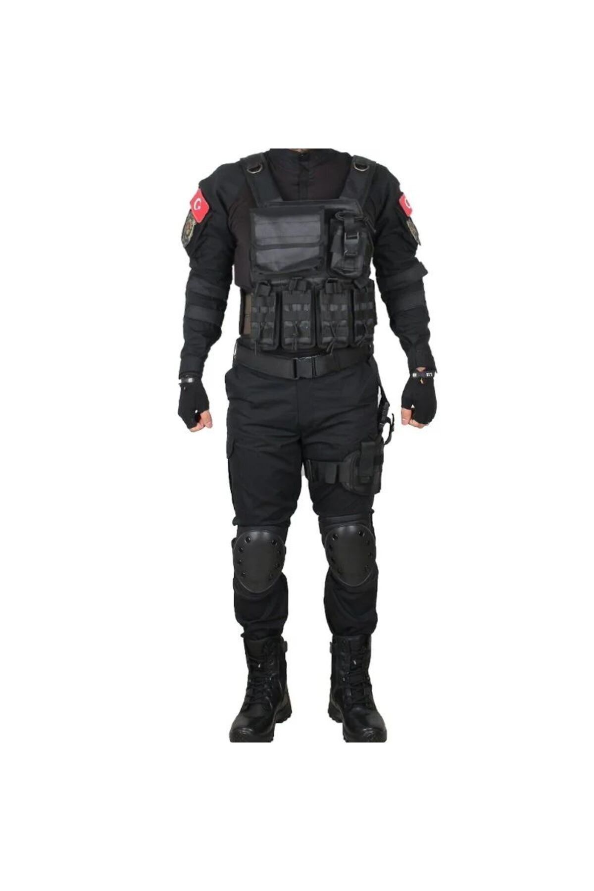Tasarım Dünyam Siyah Askeri Kamuflaj Airsoft Takım Paintball Takım (Bot ...