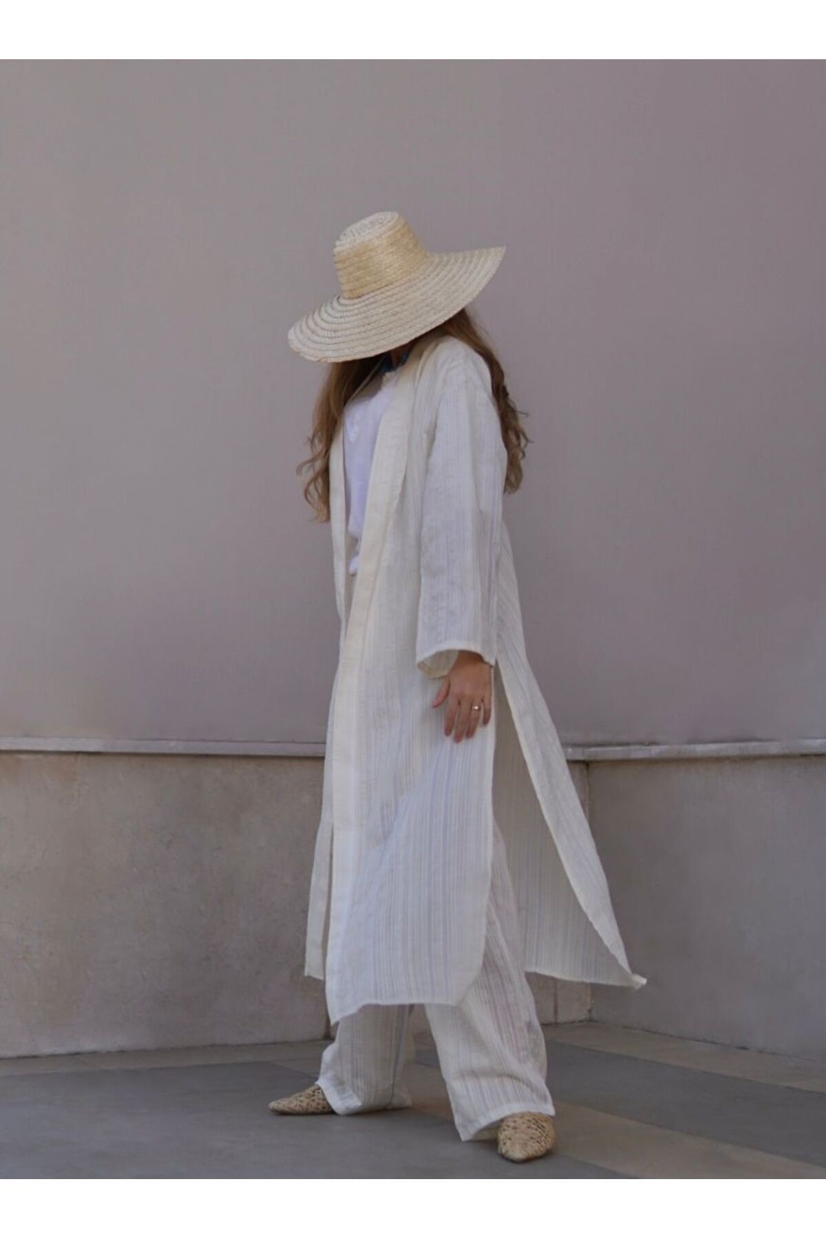 Launes Çizgili Soft Sarı Uzun Kimono Pantolon Takım Fiyatı, Yorumları ...