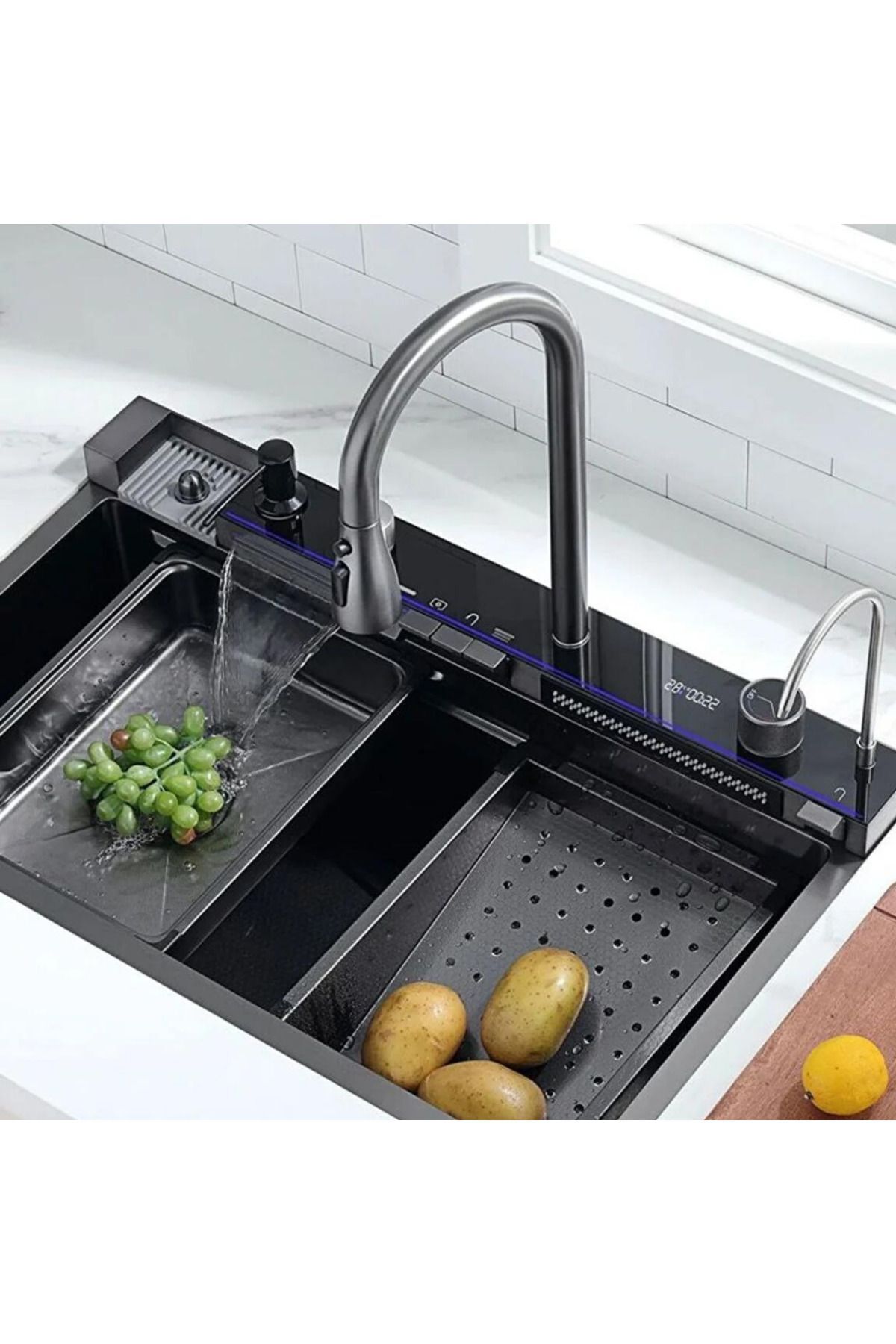 KAVİTİCARET Fleko Ultra Teknolojik Akıllı Dijital Eviye Seti 7 ...