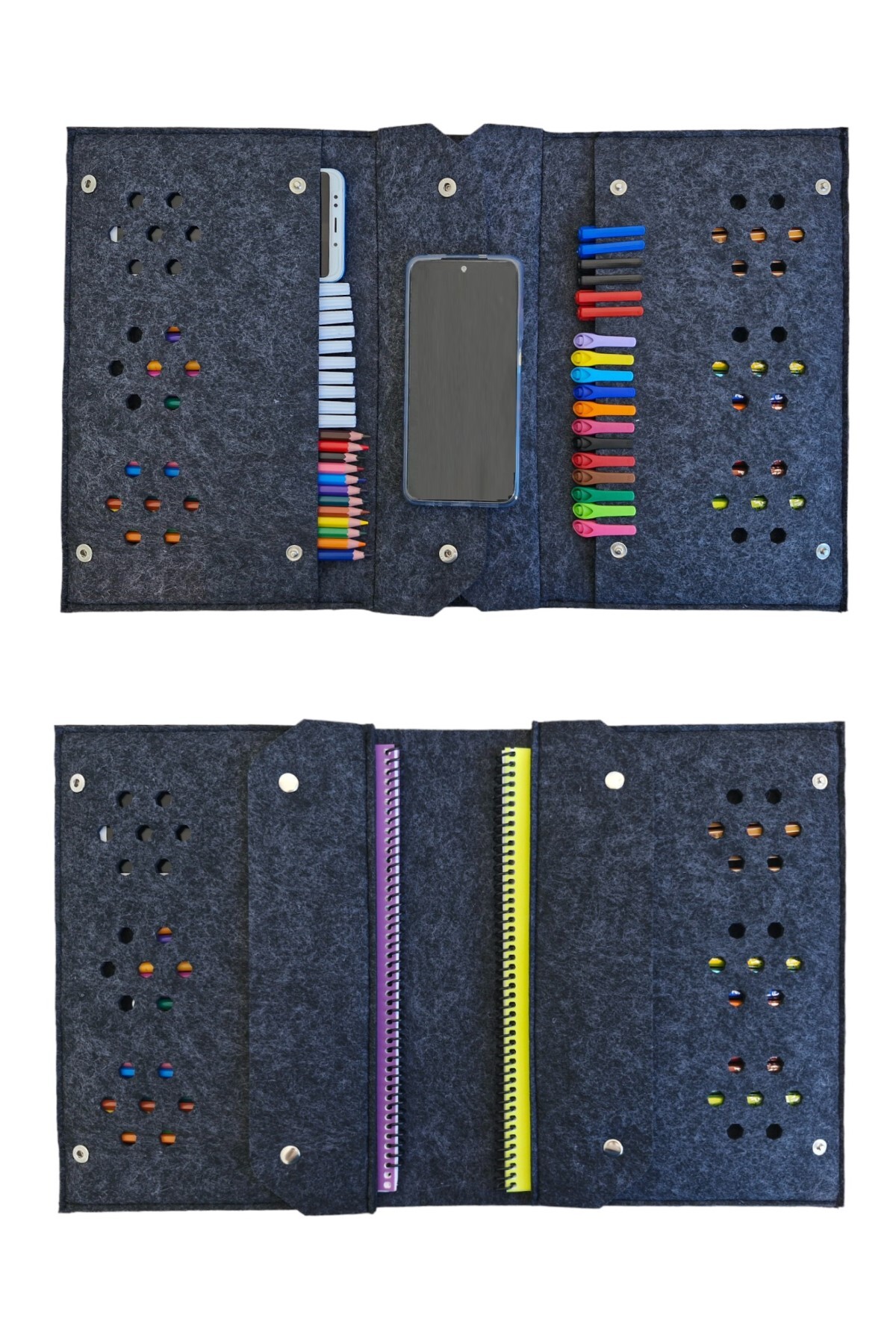 Next Craft Kalemlik Resim Çantası Doğal Keçe Tablet Defter Boya Seti ...