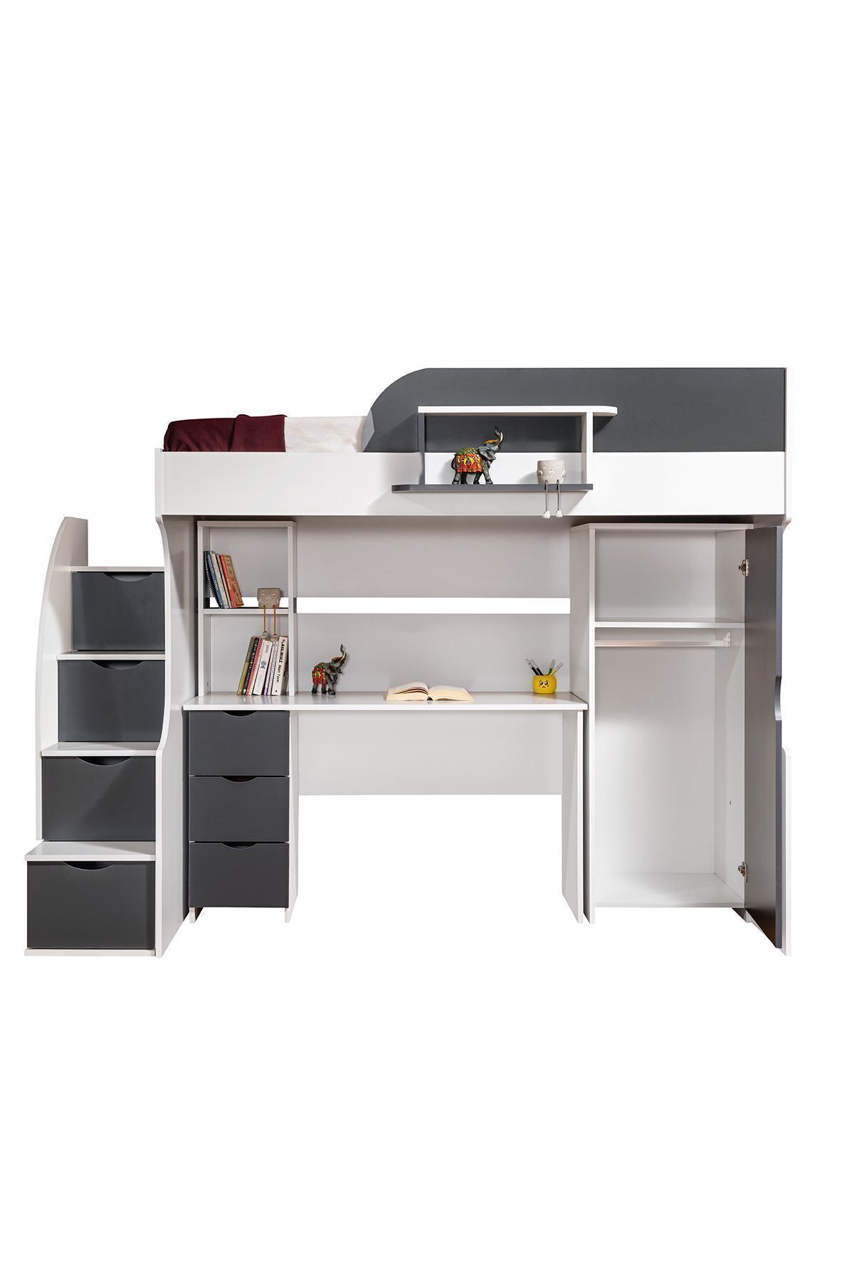 Setay Ranza, Litera Ranza Dolap Çalışma Masası, Beyaz-antrasit 1 Adet ...