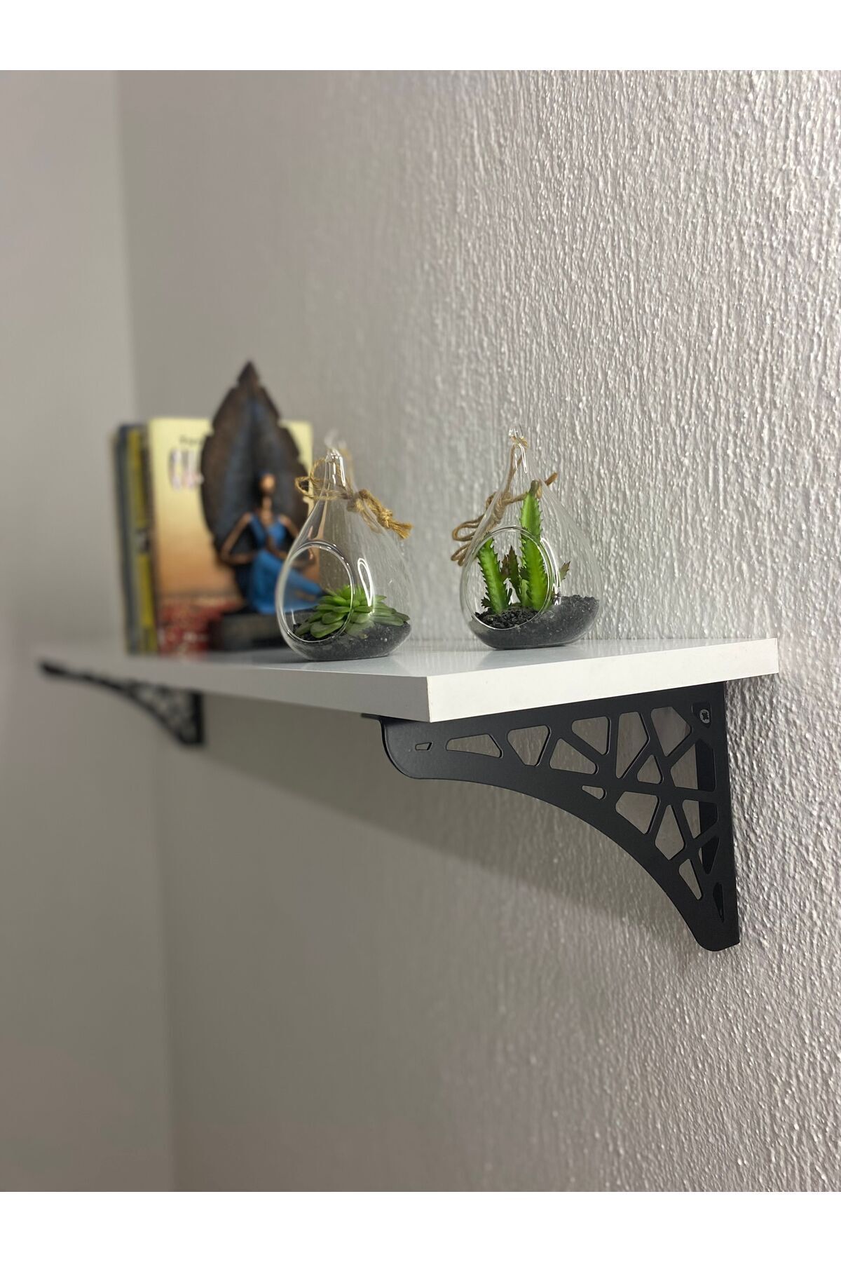 INTELART Demir Raf Altı Metal L Ayak (1 Adet) Raf Altı Raf Tutucu Lazer ...