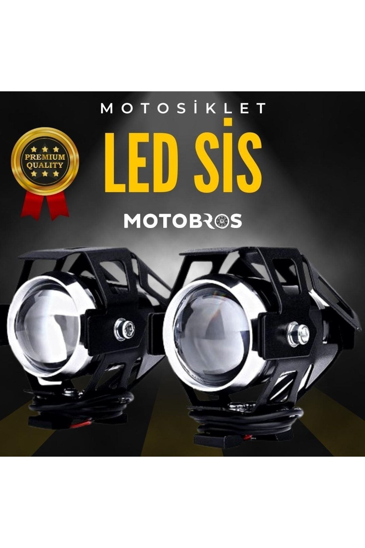 Motobros Jiekai Motosiklet Sis Farı Mercekli Büyük Kafesli Angel Işıklı ...