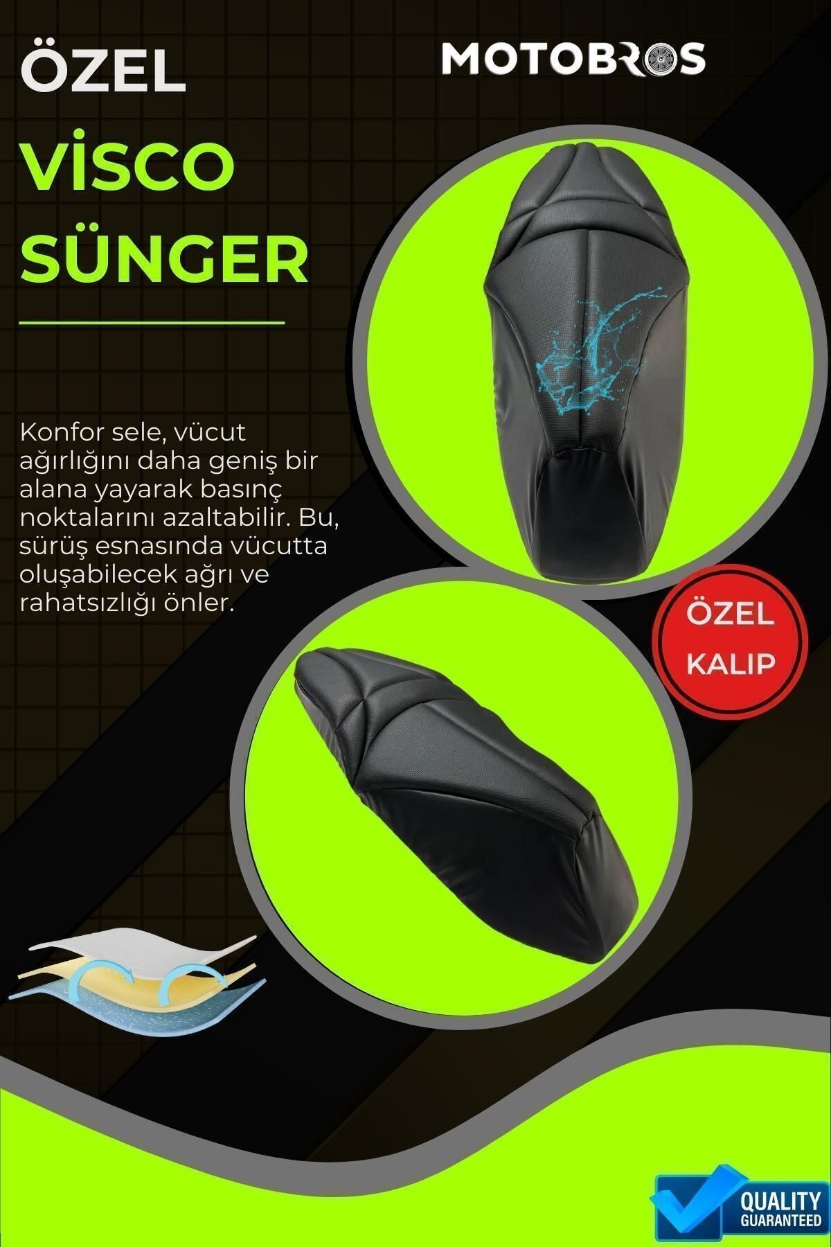 Motobros Vespa Primavera Uyumlu Konfor Sele Visco Süngerli Sele Kılıfı ...