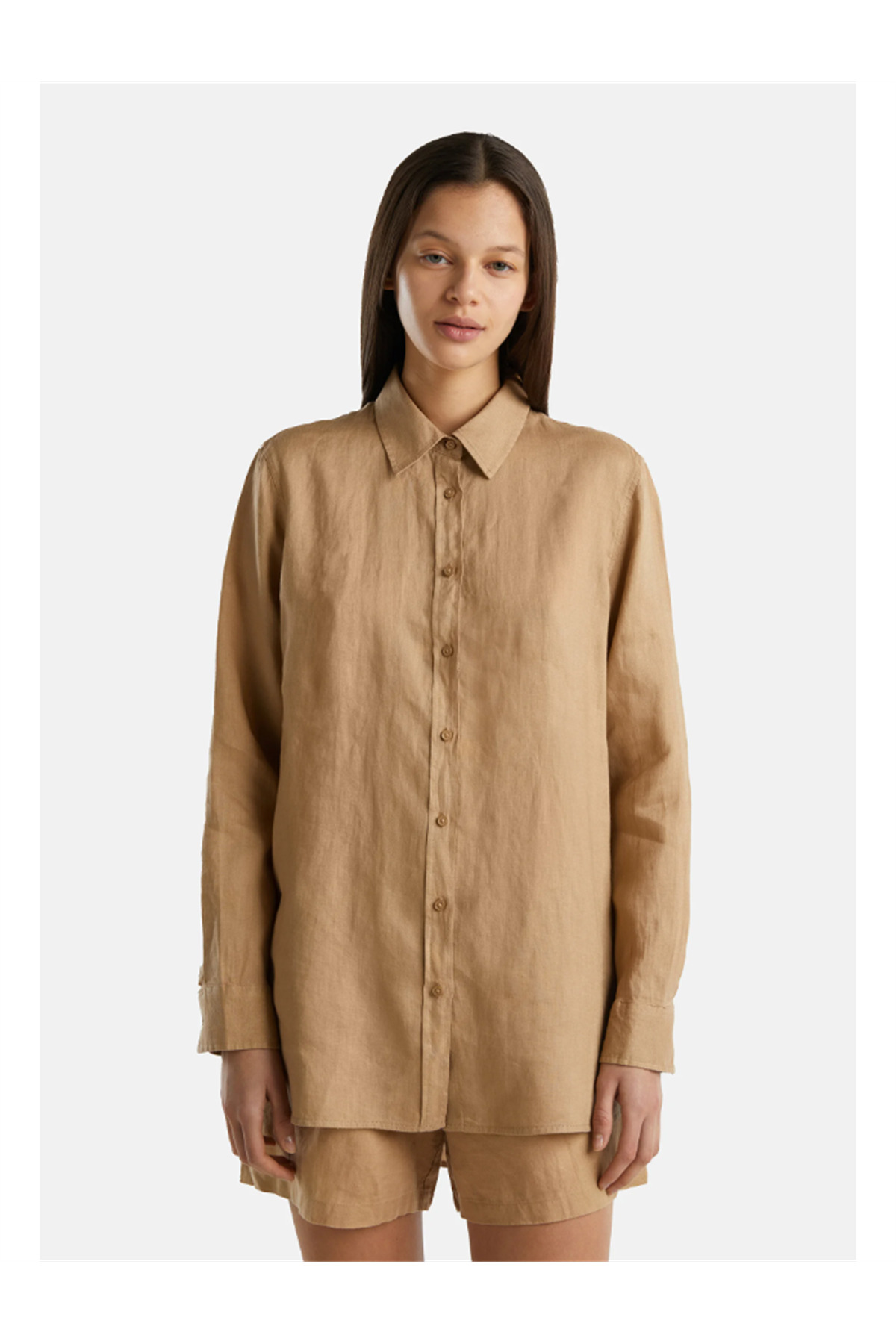 Benetton Bnt-w Keten Uzun Gomlek - Fiyatı, Yorumları