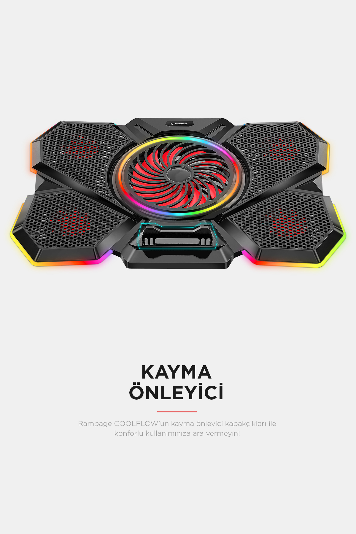 Rampage S47 Coolflow 5 Adet Kırmızı Led Fan 1 Usb 7 Farklı Kademe Ayarı ...