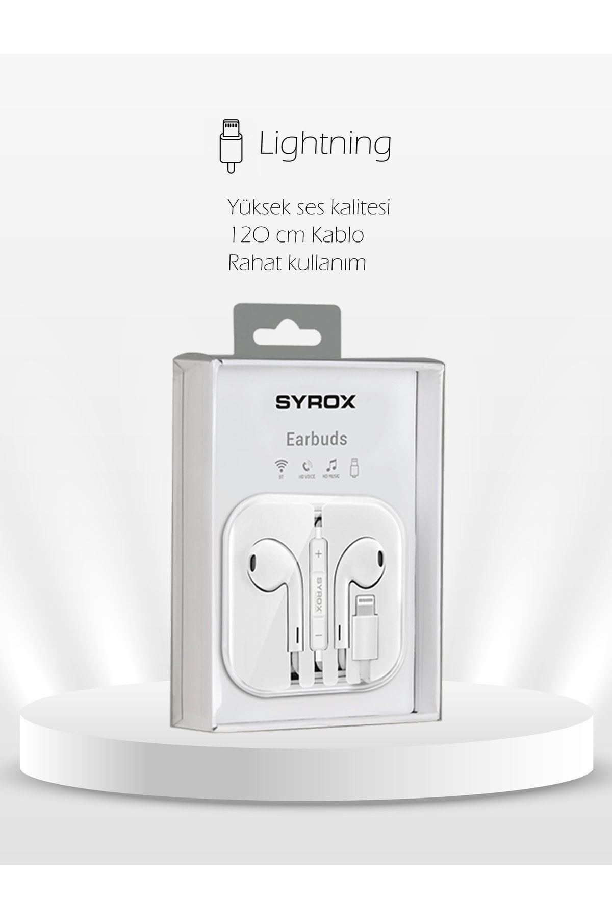 Syrox Ios Girişli Kulaklık 7-8-7 Plus-8 Plus-x-xr-xs-11-11 Pro-11 Pro ...