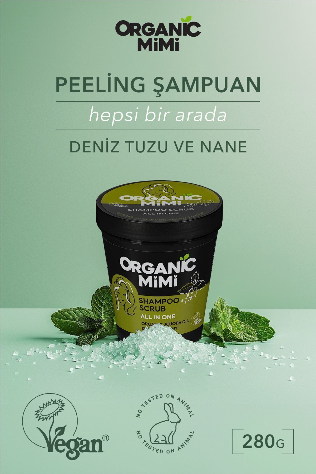 ORGANİC MİMİ Peeling Şampuanı Saç Dökülmesine Karşı Deniz Tuzu Ve ...