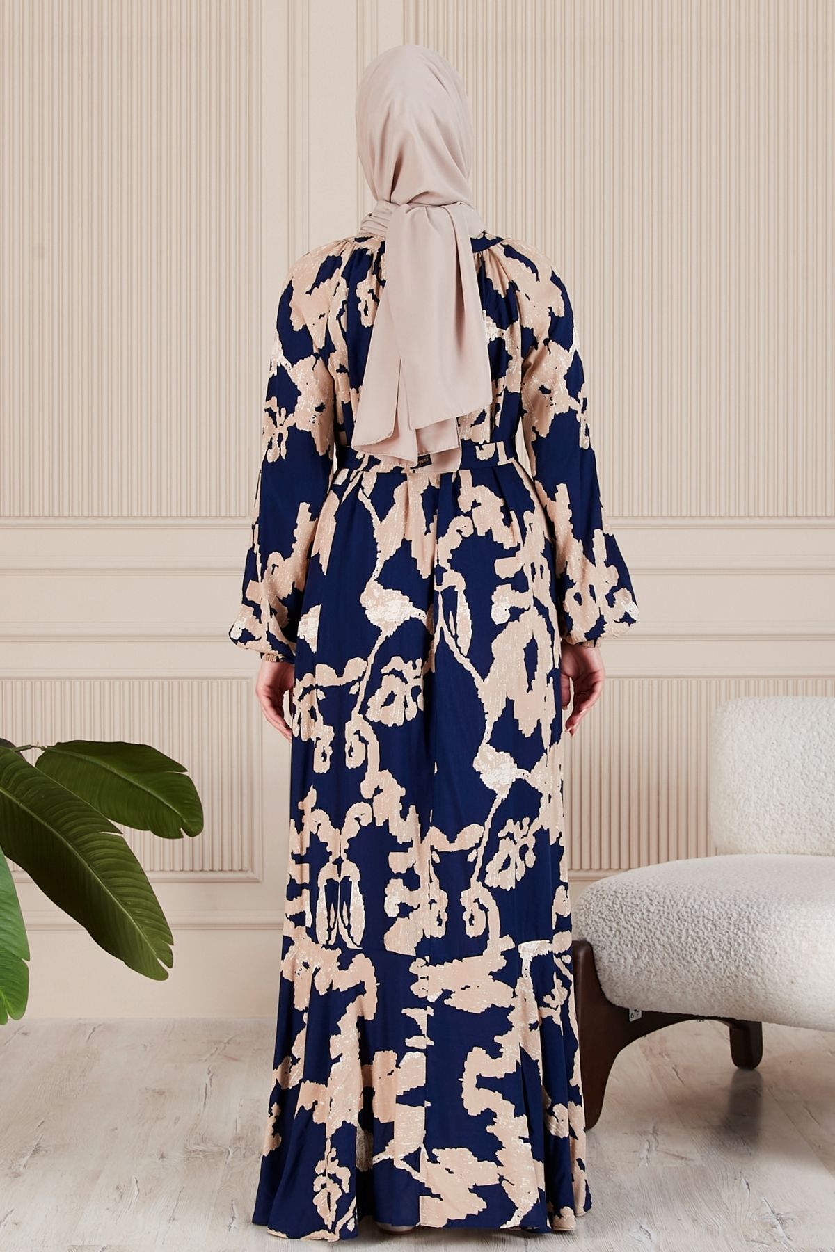 fistan Viscose Hijab Dress - Flounce Skirt, Raglan Sleeve Prayer Dress ...