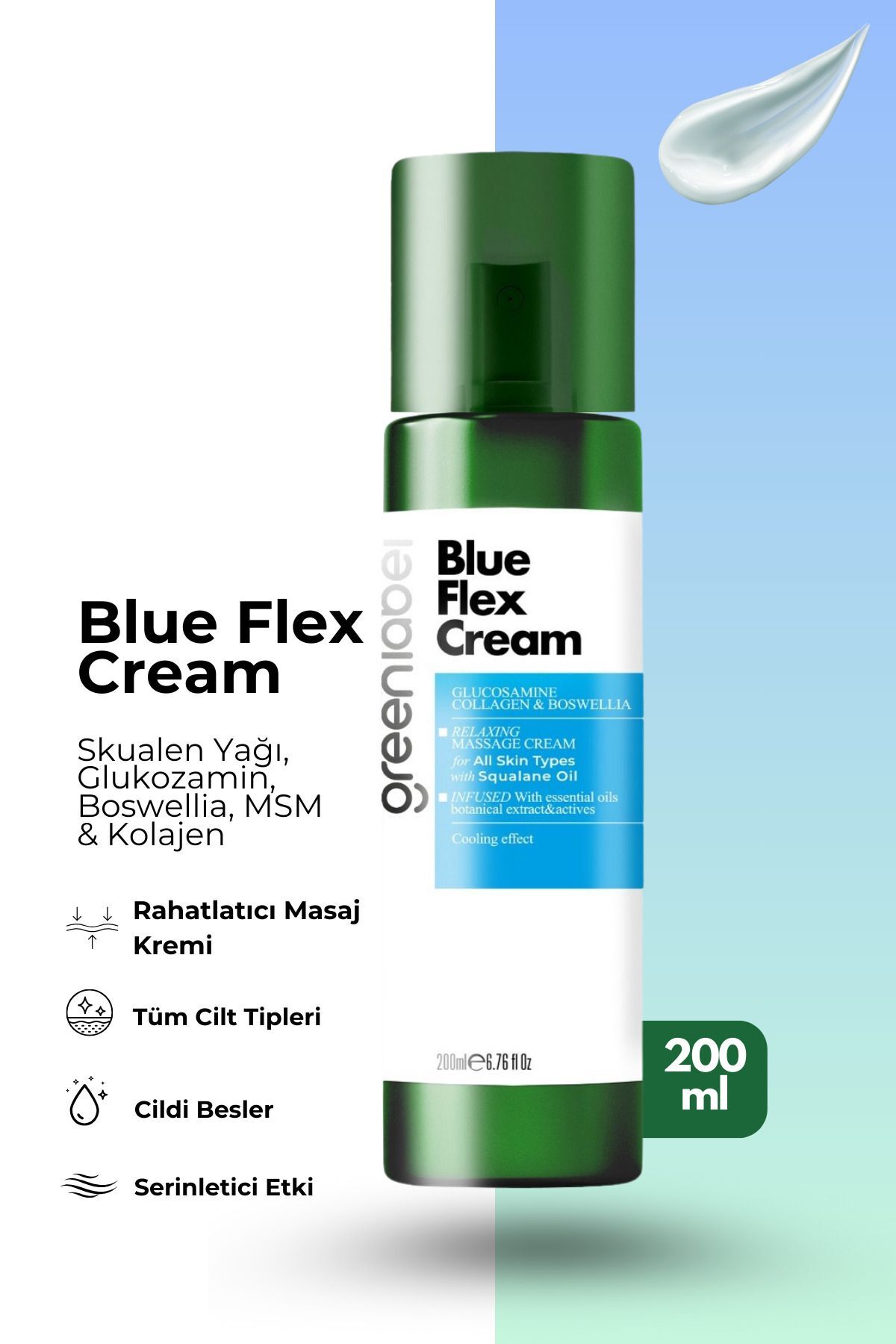 Green Label Blue Flex Cream - Köpek Balığı Kıkırdağı Glukozamin ...