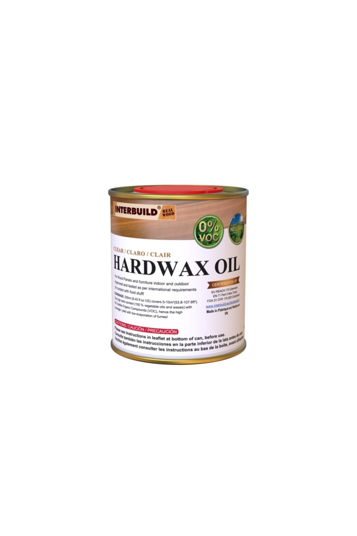 INTERBUILD REAL WOOD Interbuild Hardwax Oil (0%) Voc 250 Ml Mobilya Ve ...