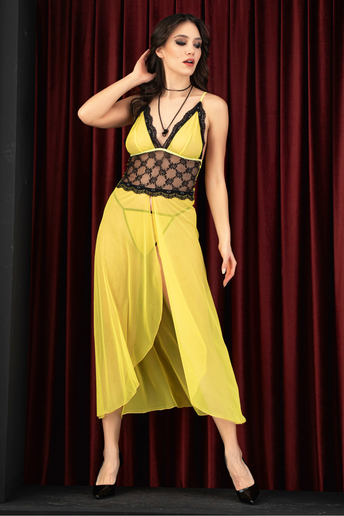 Findit Lily Bianca Sarı Dekolteli Gecelik Takım 1739 Fiyatı, Yorumları ...