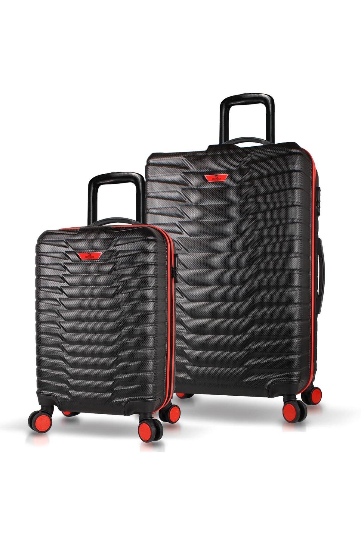 My Valice Croc Abs Kabin Ve Büyük Boy Siyah 2'li Valiz Seti Fiyatı ...