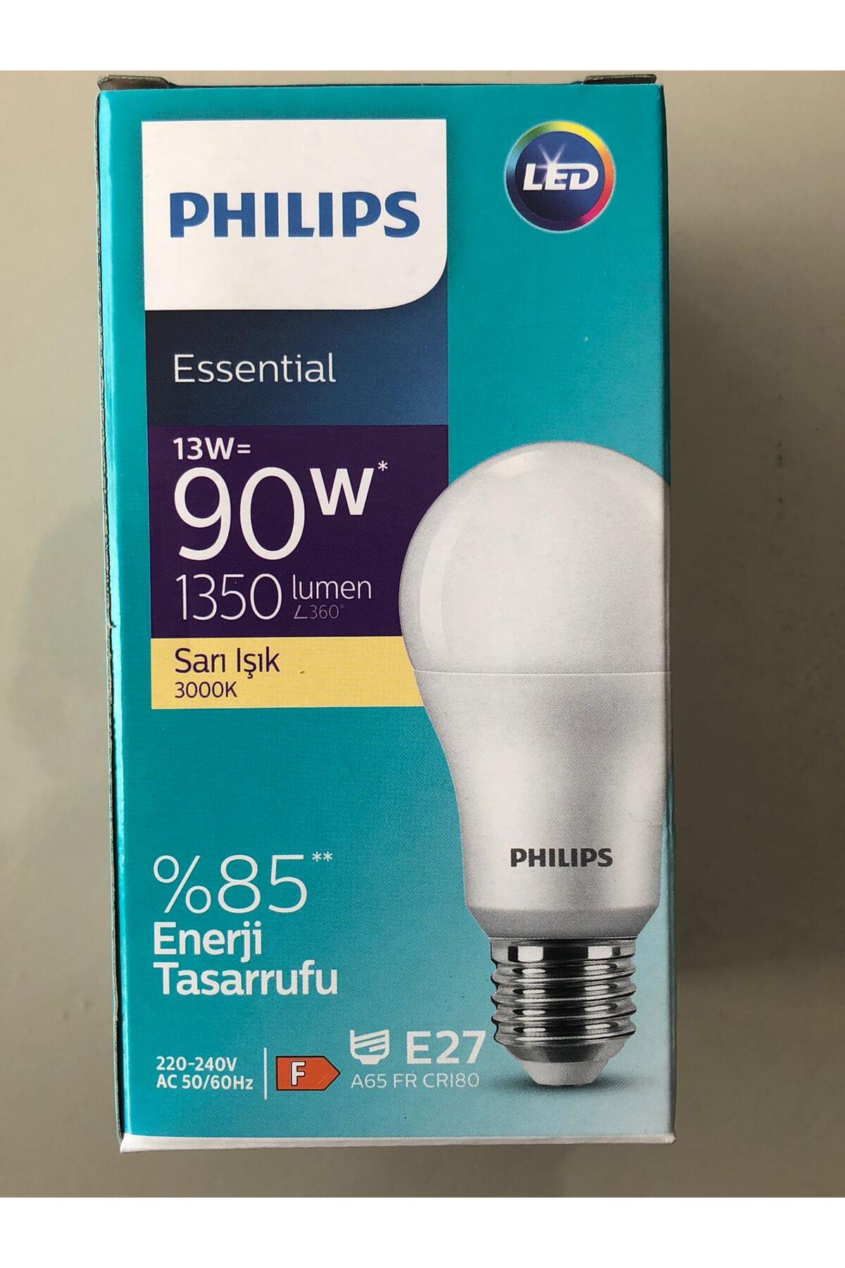 Philips 6 ADET PHİLİPS 13W=90W 1350 LÜMEN LED LAMBA 3000 KELVİN SARI ...